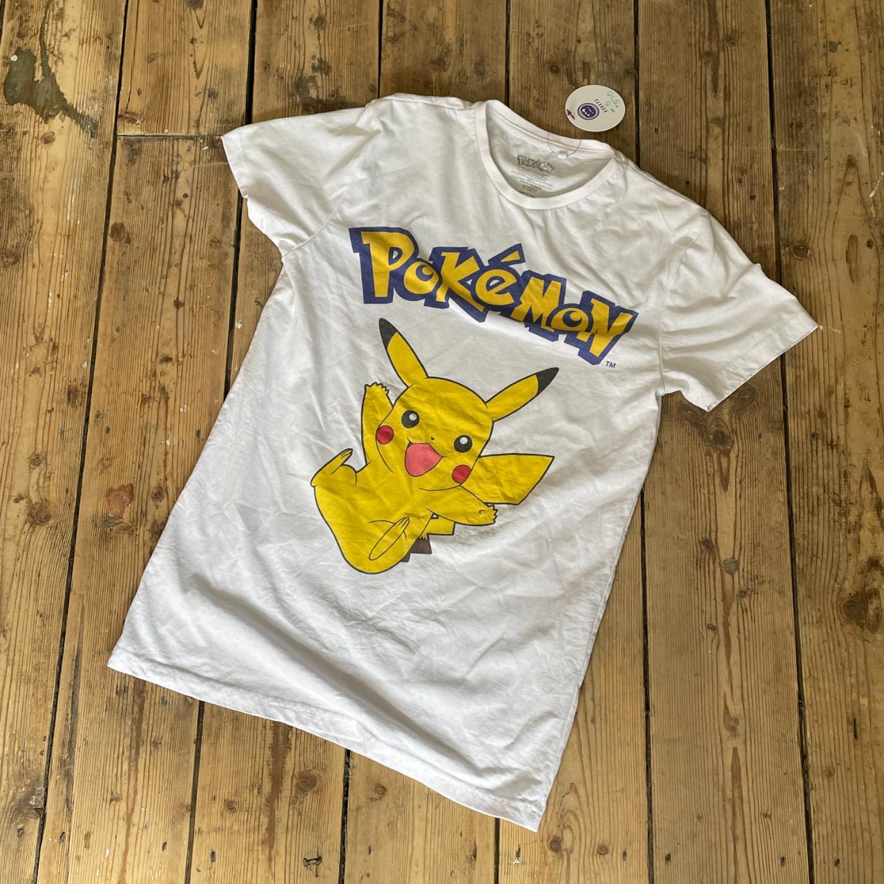 White Pokemon Faded Pikachu T-Shirt - S / Small 💥 S... - Depop
