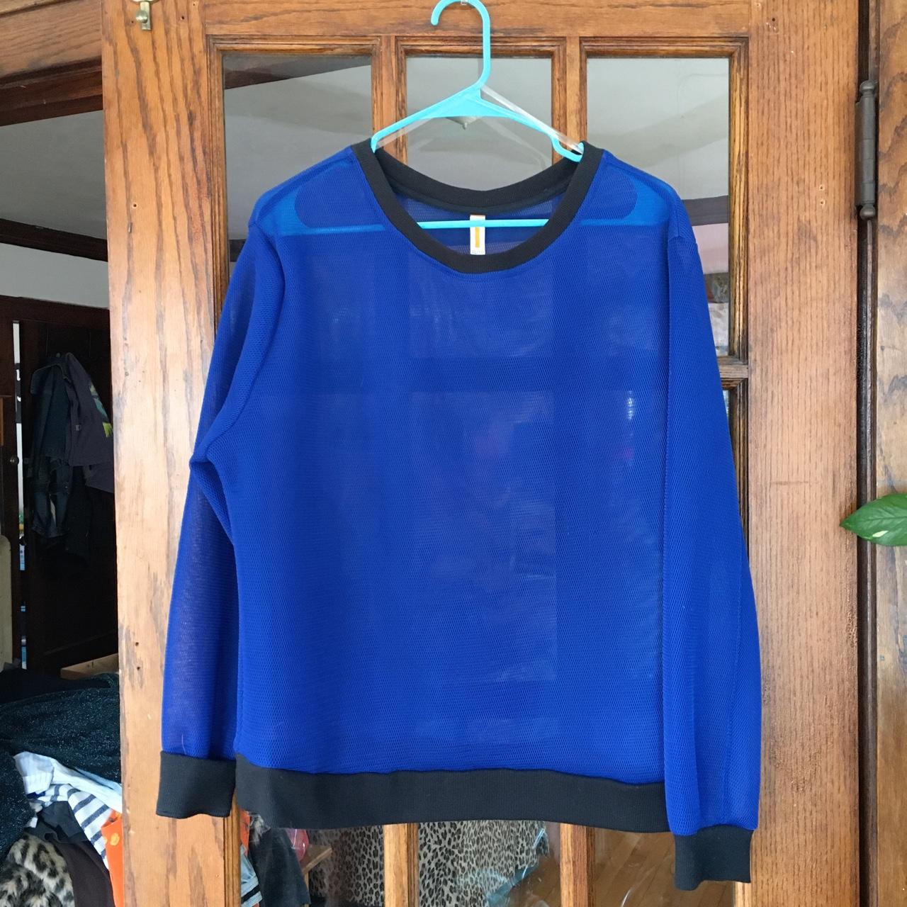 Unique sheer long sleeve shirt! Material feels like... - Depop