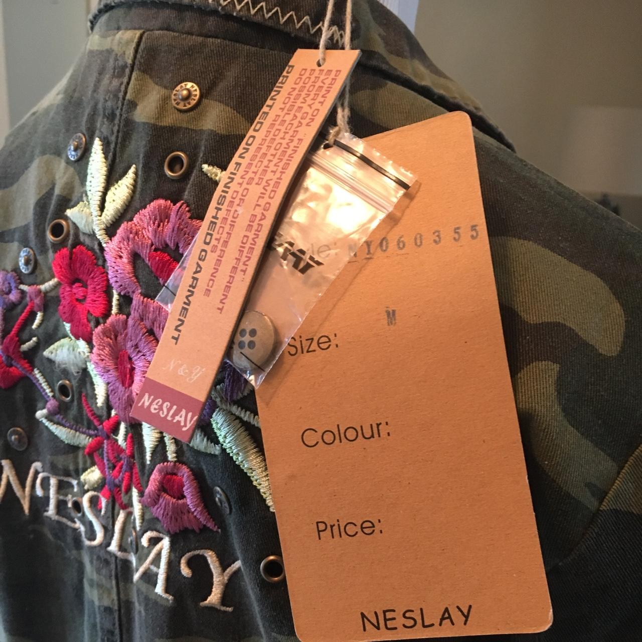 Woman camouflage Neslay blazer with embroidered... - Depop