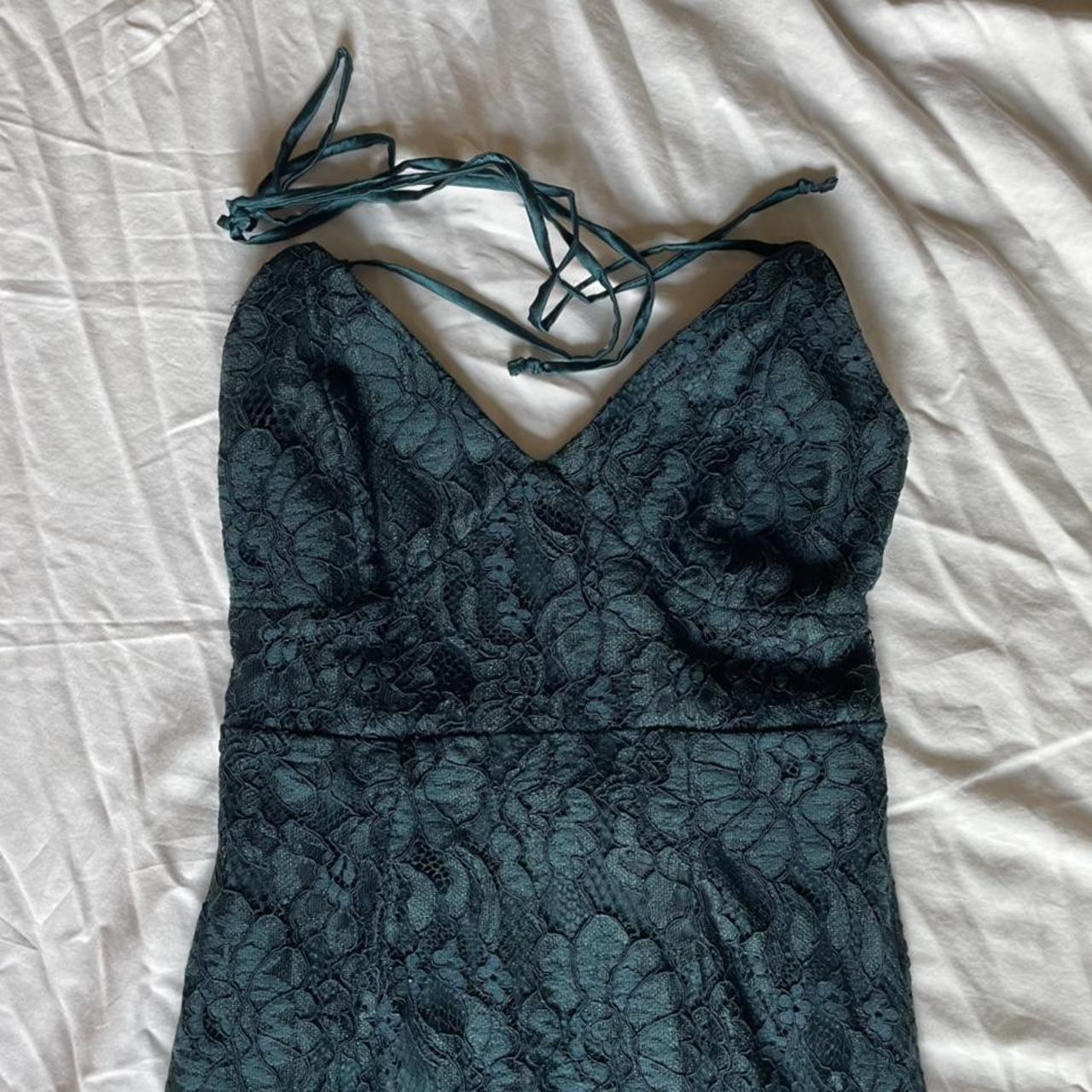 lulus green midi dress, worn for homecoming once but... - Depop