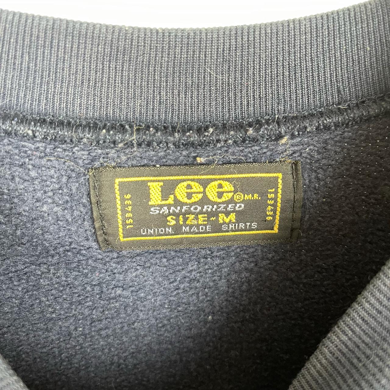 Vintage Lee sweatshirt union made. Navy with small... - Depop
