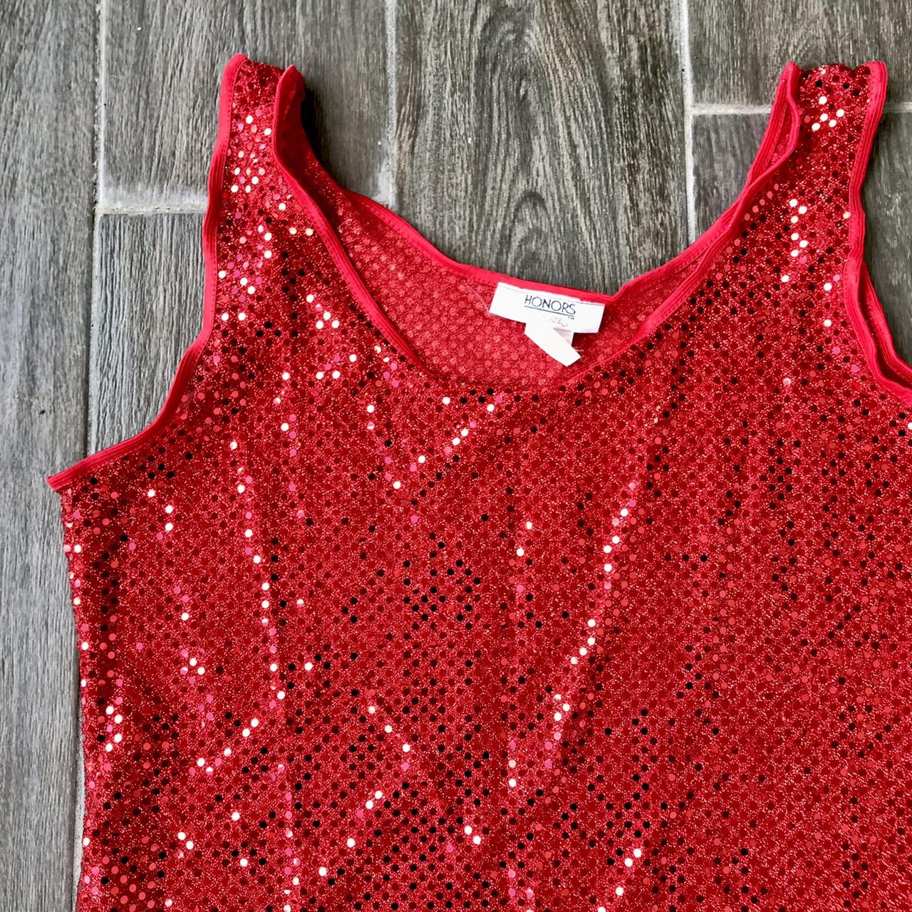 FREE SHIPPING 🌟 Vintage 90s Red Sequin Top >No... | Depop