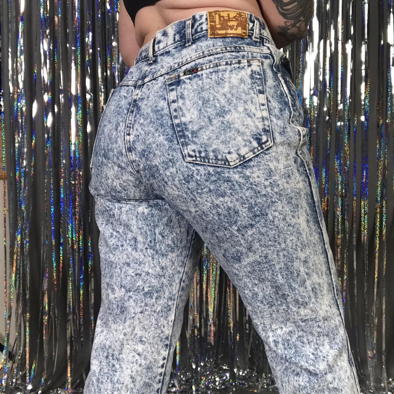 True vintage 80s acid wash jeans H.i.s brand, mens... | Depop