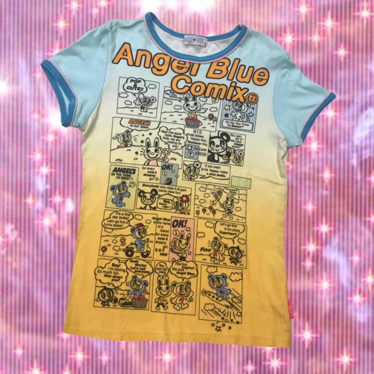 - The CutEST Angel Blue Comix Tee💖 LoVE the comic... - Depop