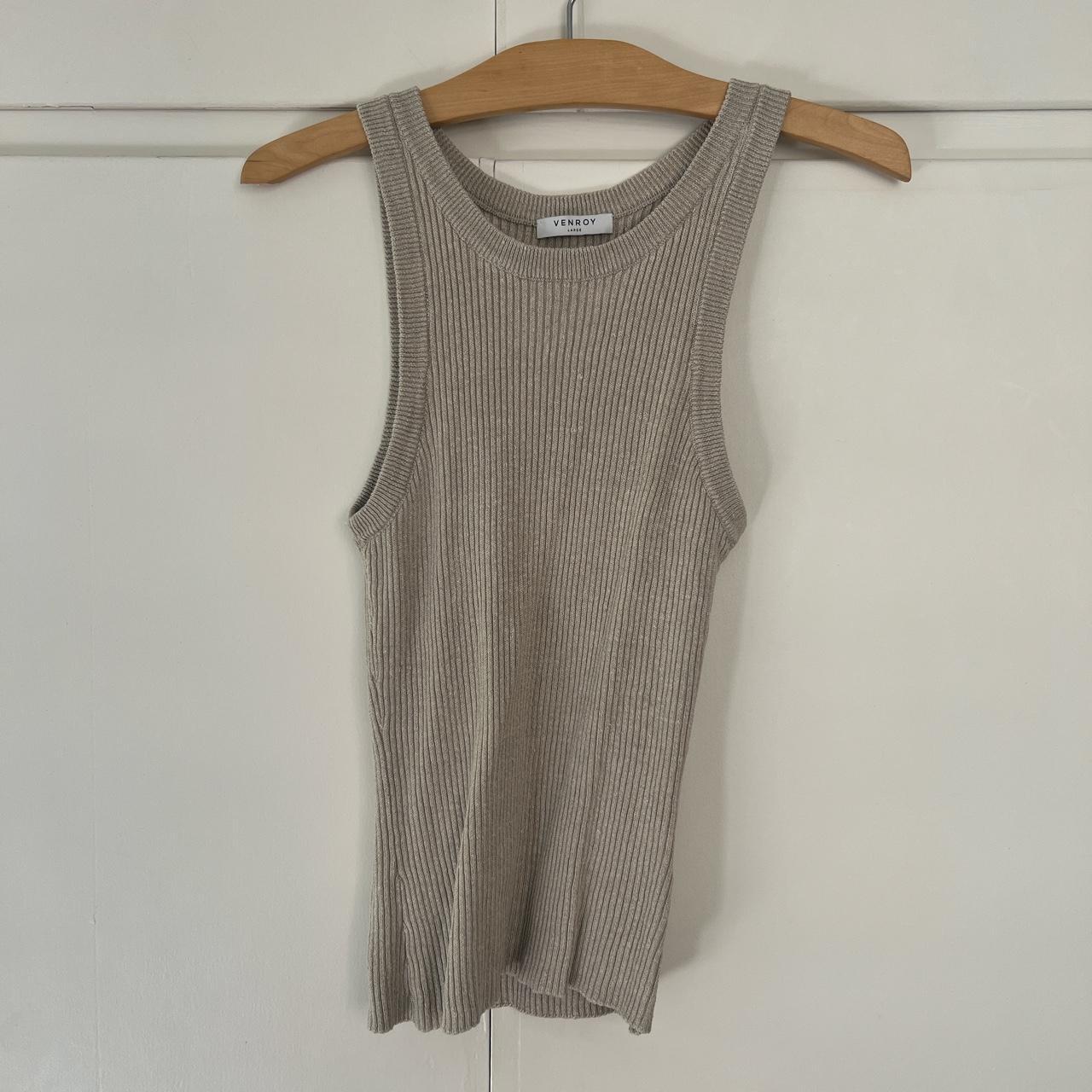 Venroy knit tank. Size L but easy fit for size 8-14... - Depop