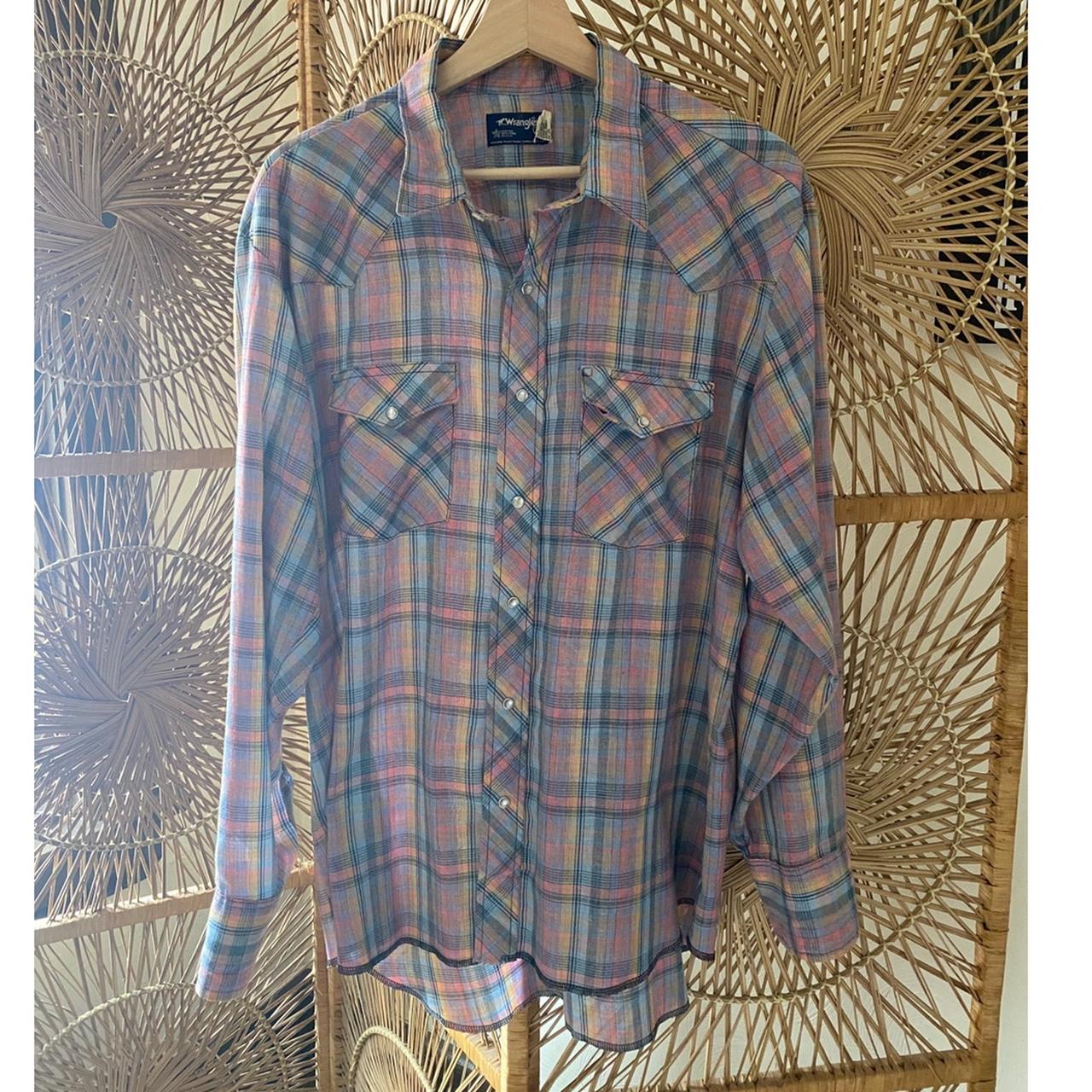 Vintage 70s Wrangler men’s button up. For your inner... - Depop