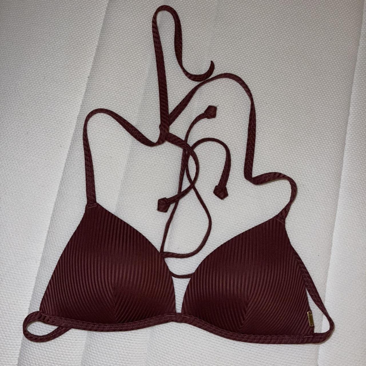 Victorias Secret Pink Burgundy Triangle Padded Depop