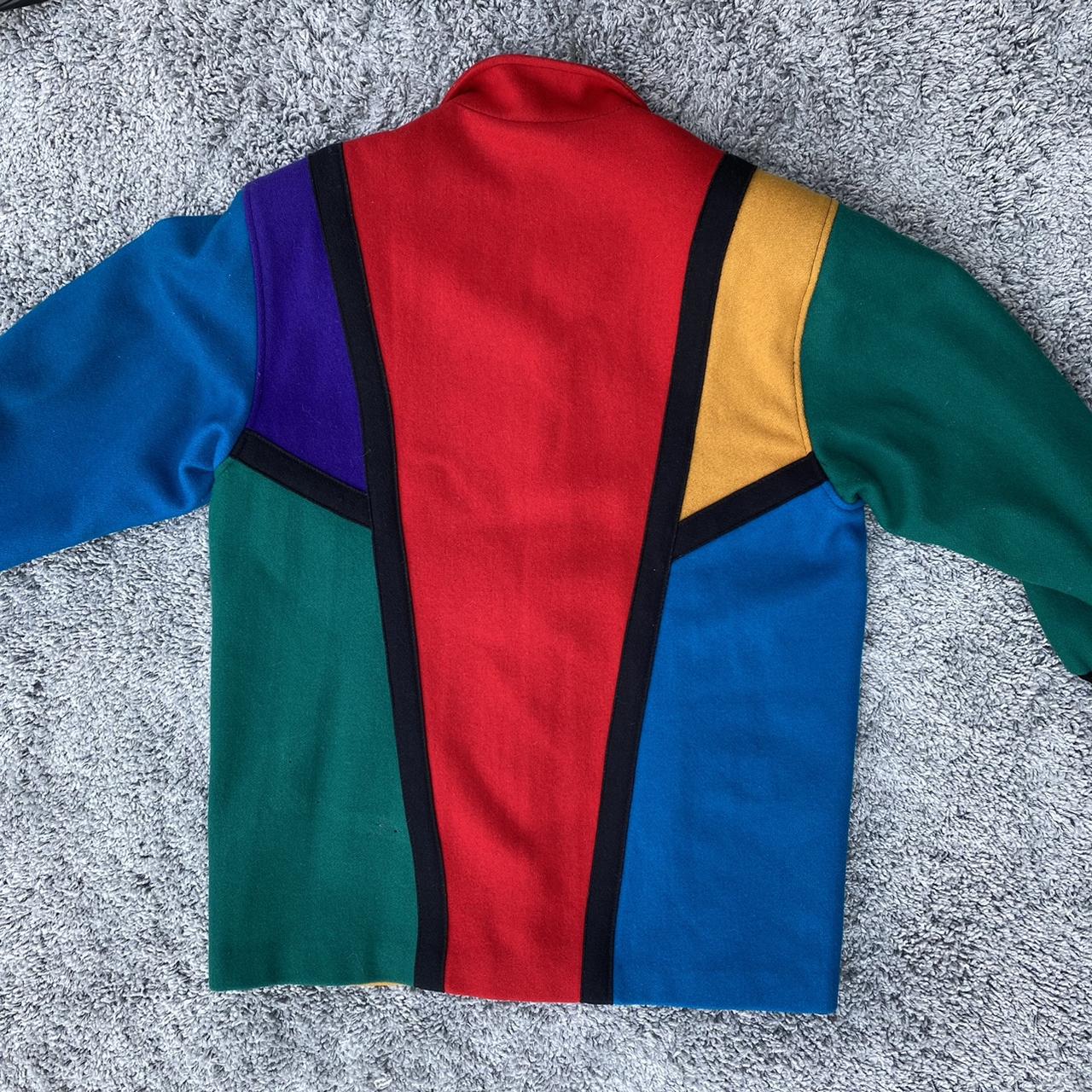 ‘80s Colorblock Felted Wool Coat FREE SHIPPING this... - Depop