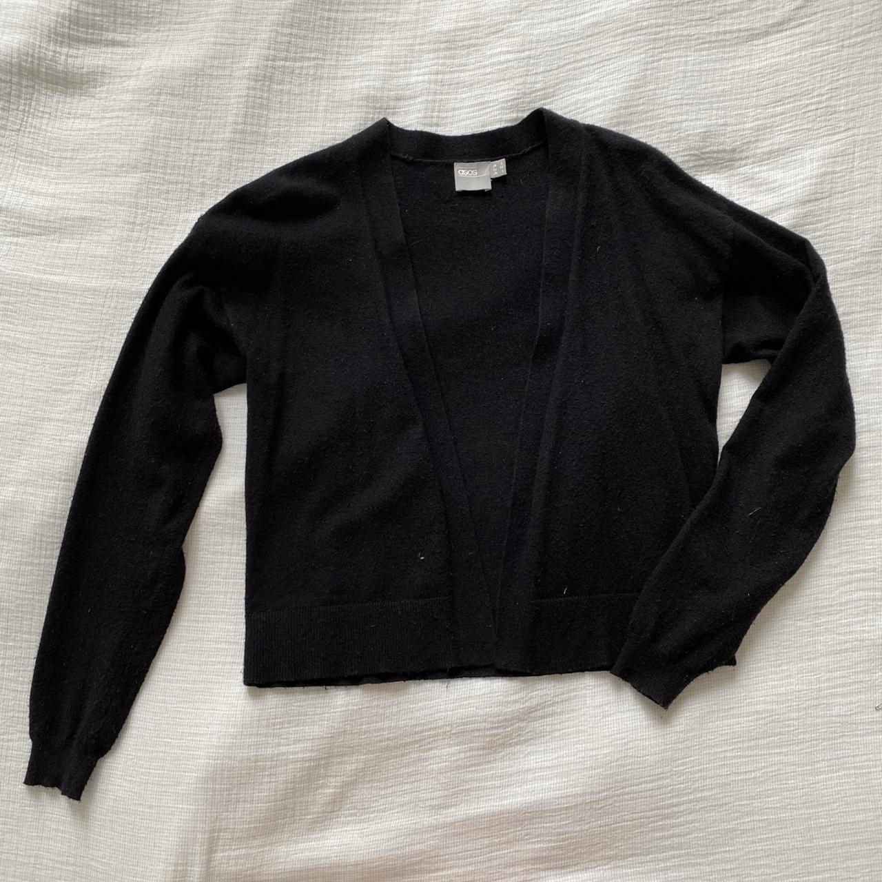 Asos, black, cotton cardigan - Depop