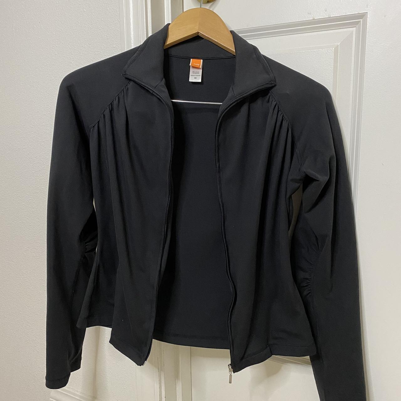 Lucy black tracksuit jacket - Stretchy, soft,... - Depop