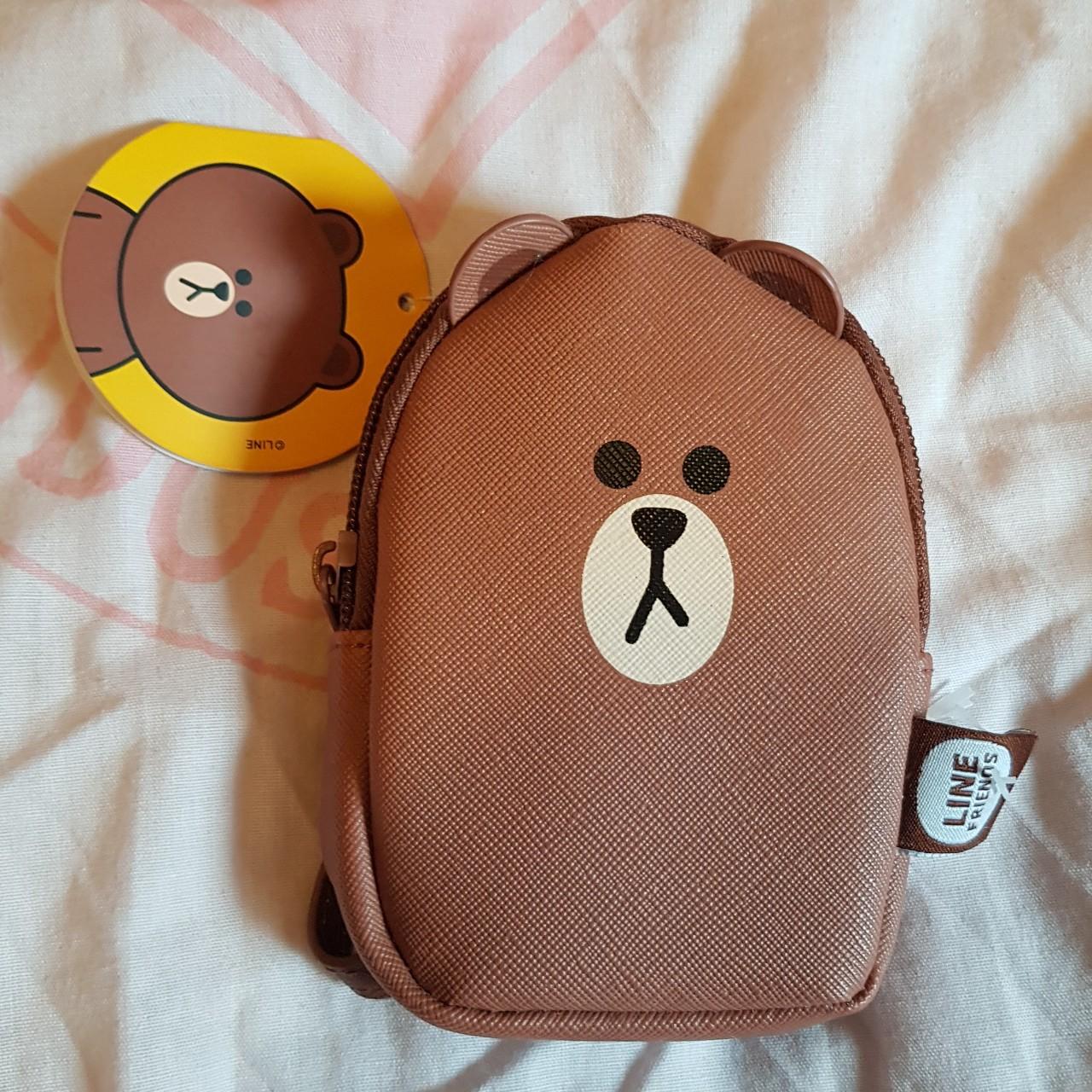 Line Brown Backback Keyring. Essentially new... - Depop