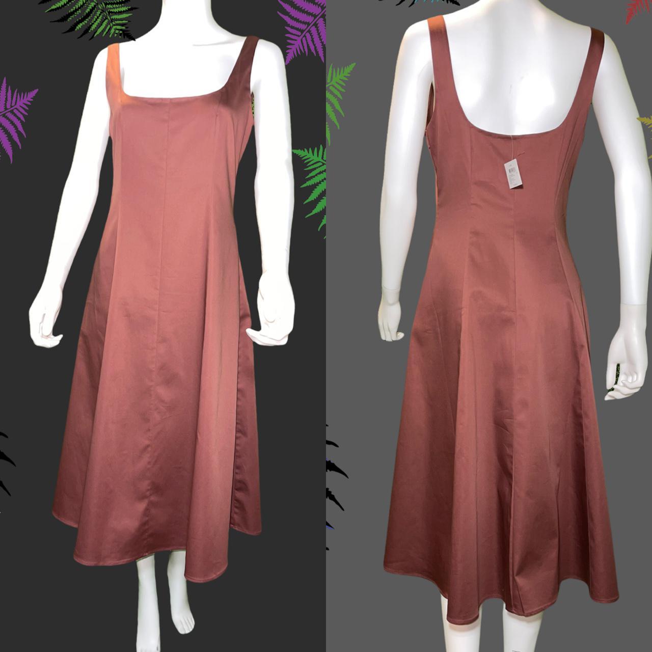 Club Monaco Women's Burgundy Dress | Depop