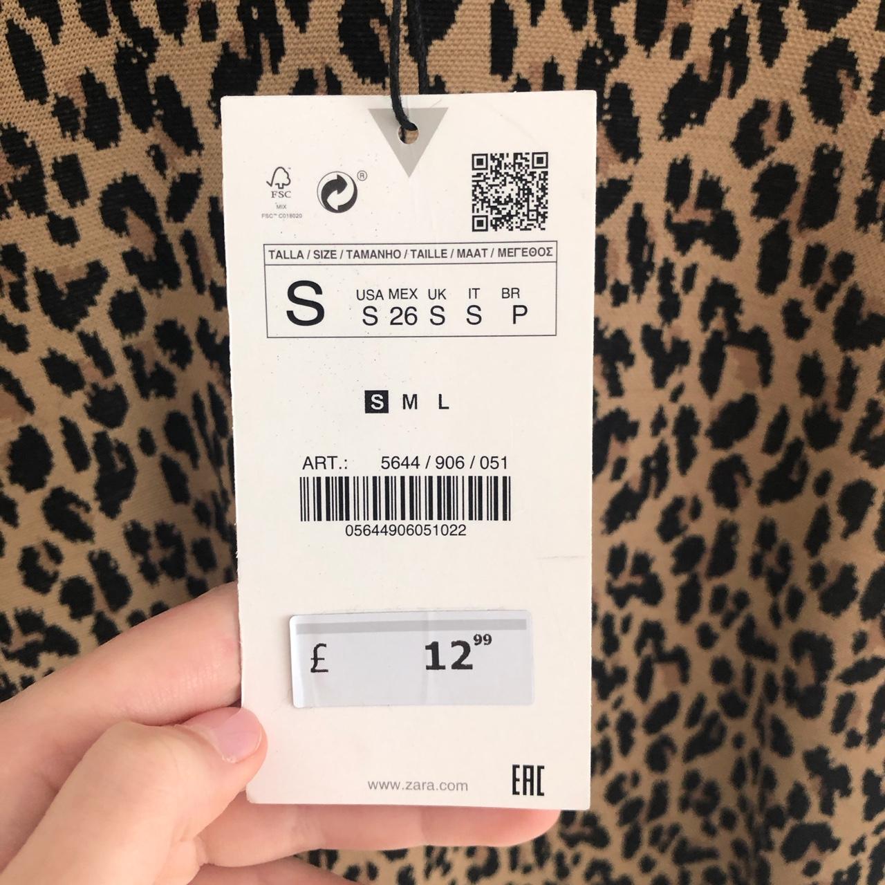 zara leopard print blouse top brand new with tags... - Depop