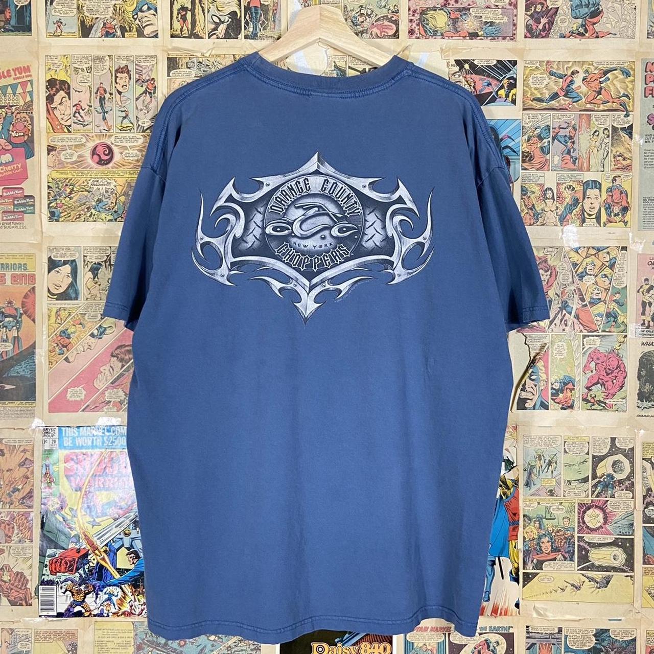 Vintage Y2K Essential Blue Orange County Choppers... - Depop