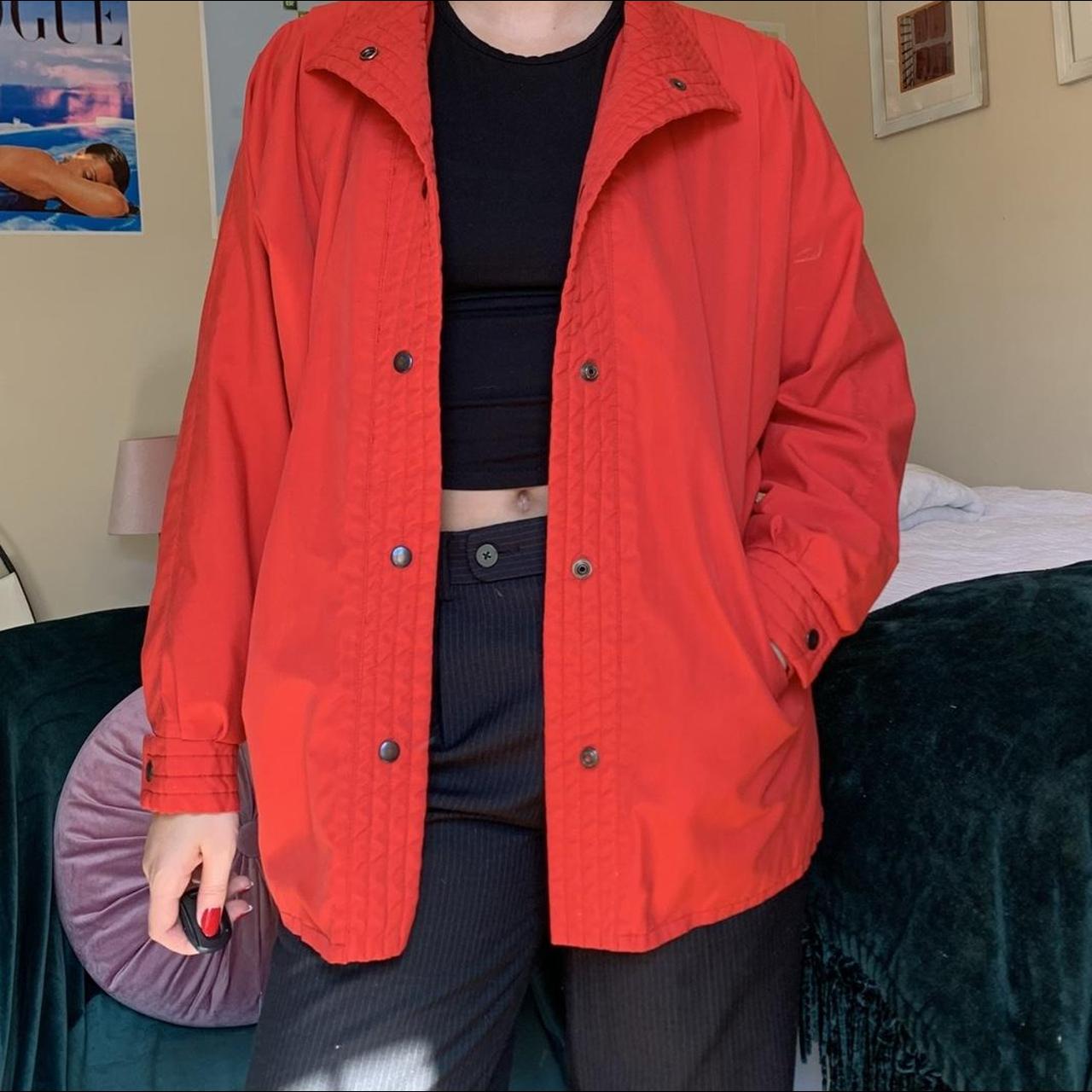 Red lightweight jacket. Perfect for fall weather.... - Depop