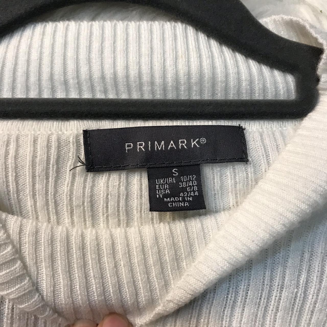 White ribbed top from primark Good for layering or... - Depop