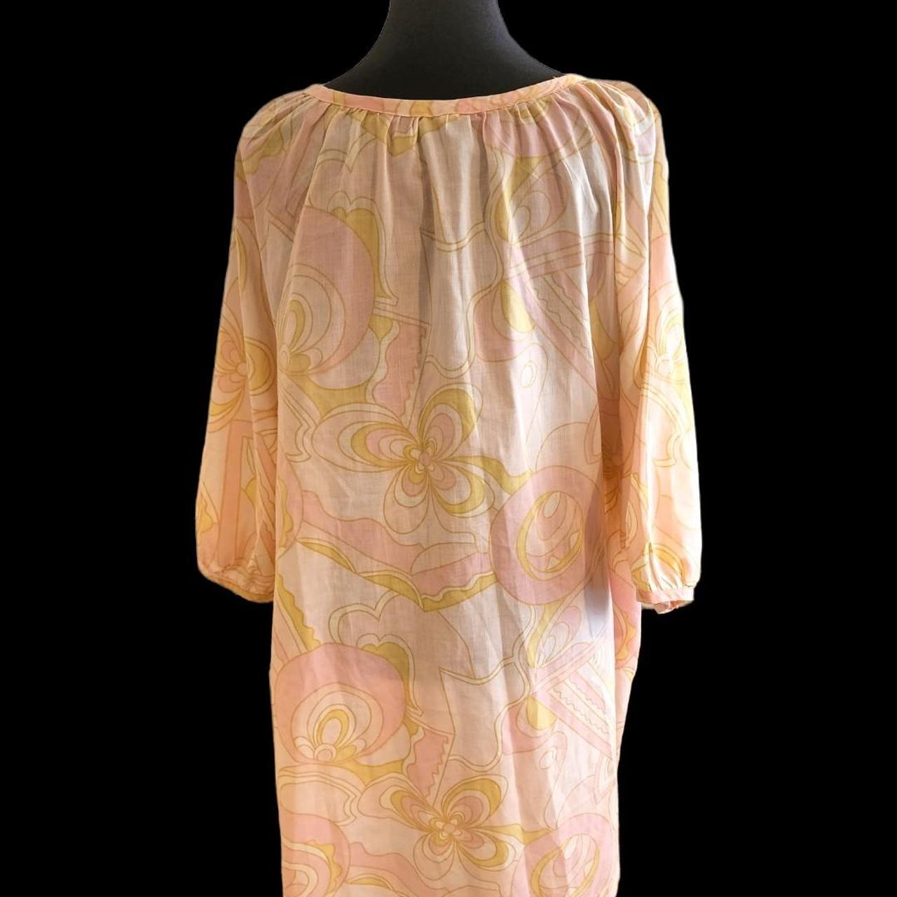 American Vintage Women's Orange and Pink Robe | Depop