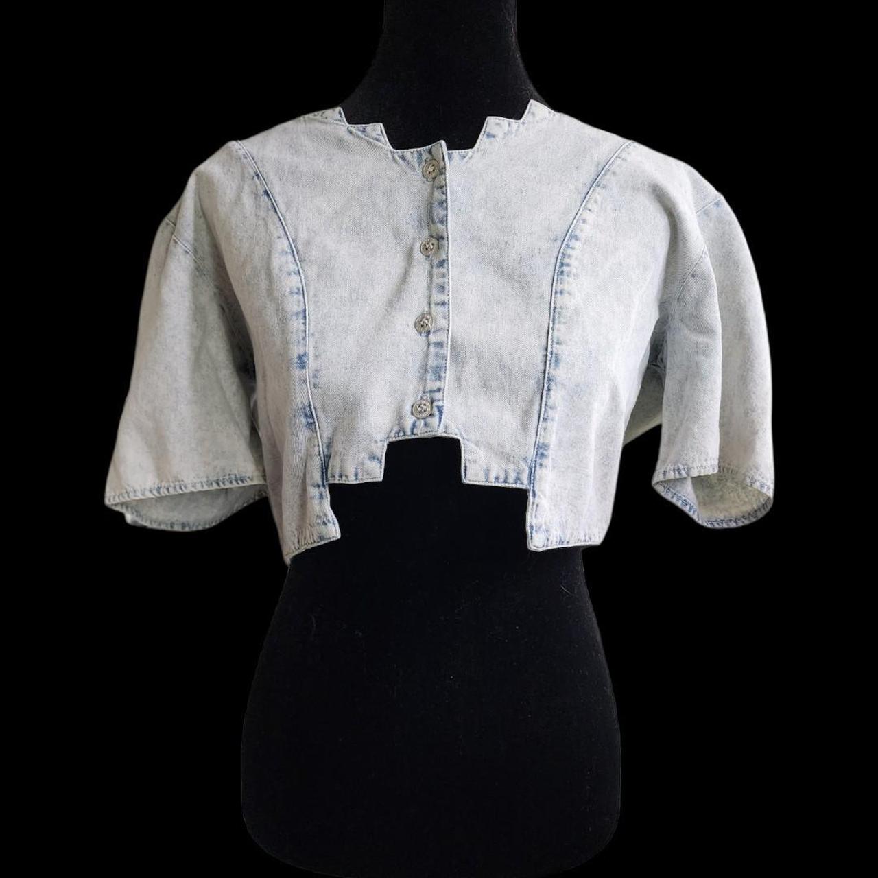 Vintage 80s Crop Top Acid wash Vintage crop top by... - Depop