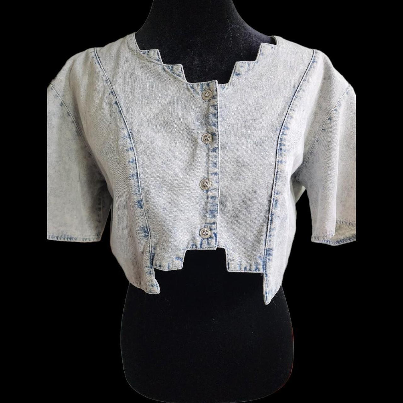 Vintage 80s Crop Top Acid wash Vintage crop top by... - Depop