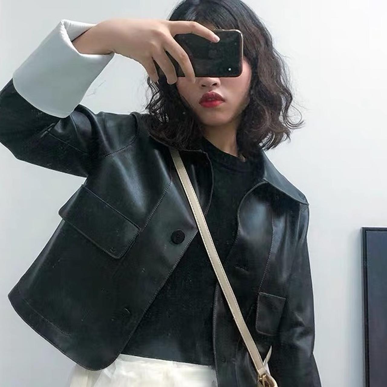 Black spring jacket 90% new #springsell - Depop