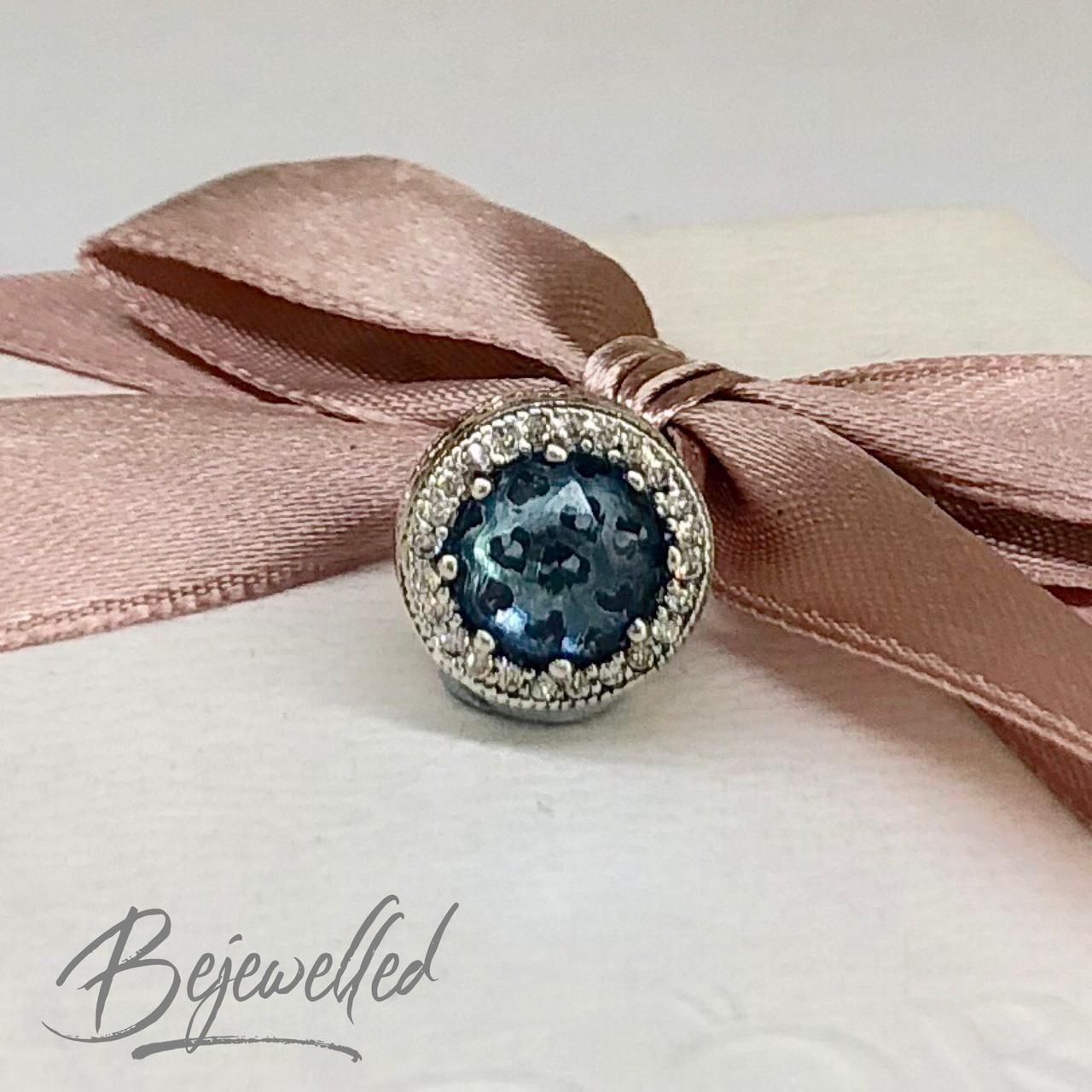 Pandora S925 Silver ALE Glacier blue Radiant Hearts... - Depop