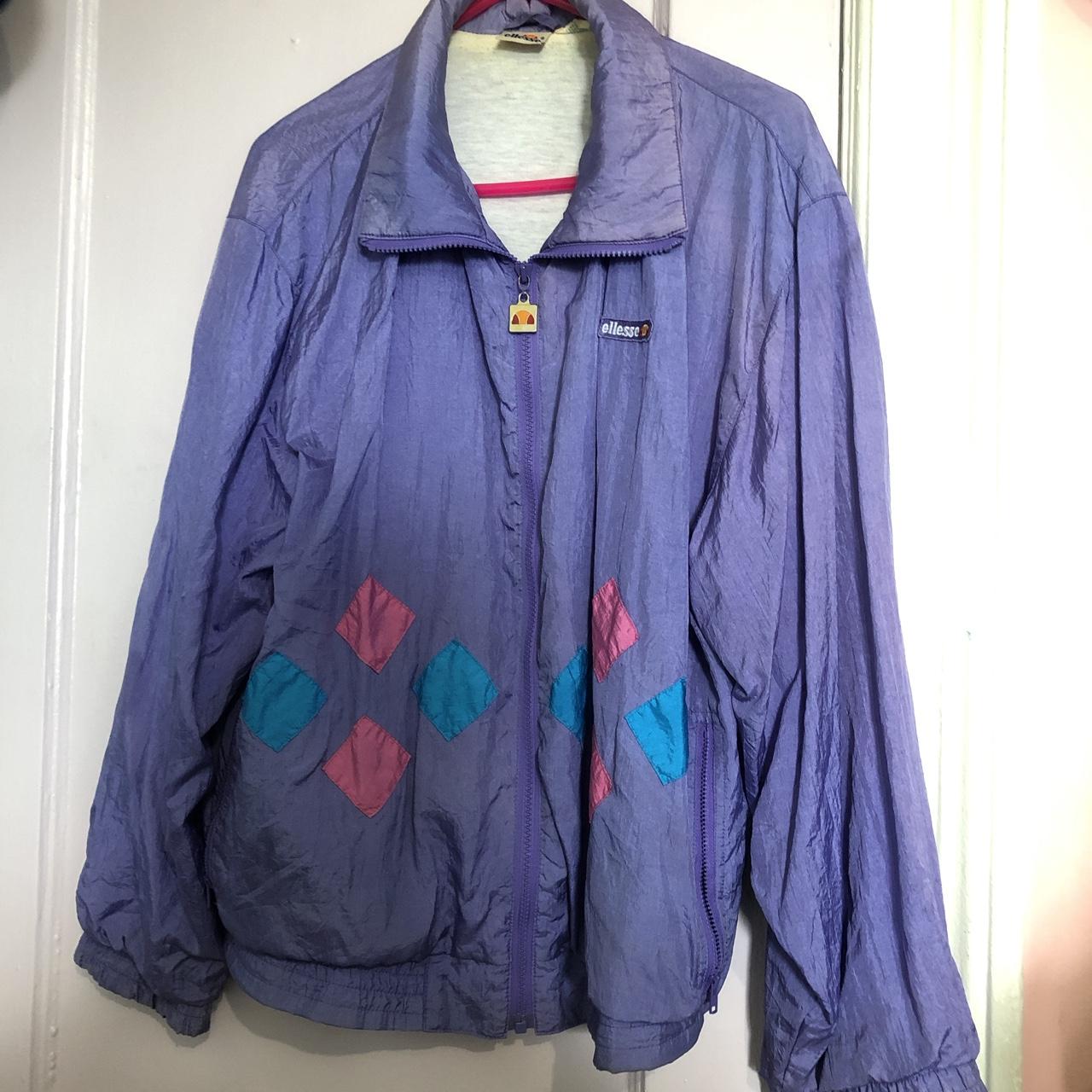 Vintage windbreaker! Ellesse brand, purple... - Depop