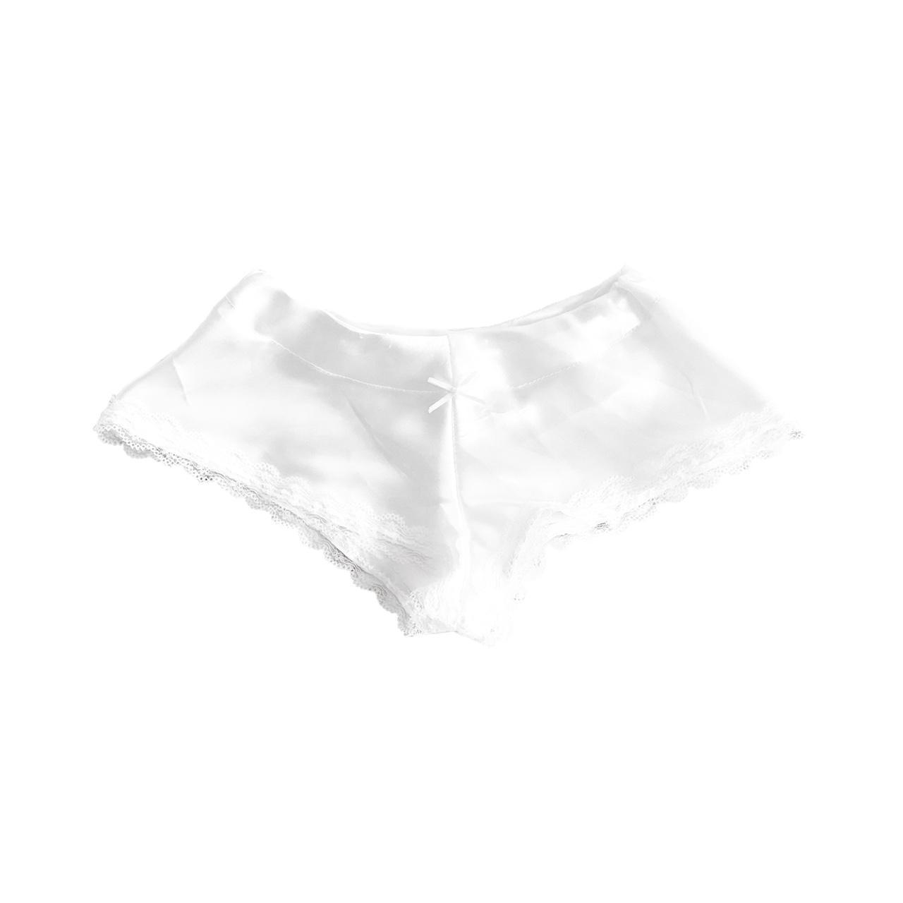 handmade white satin bloomers ౨ৎ **slightly flawed,... - Depop