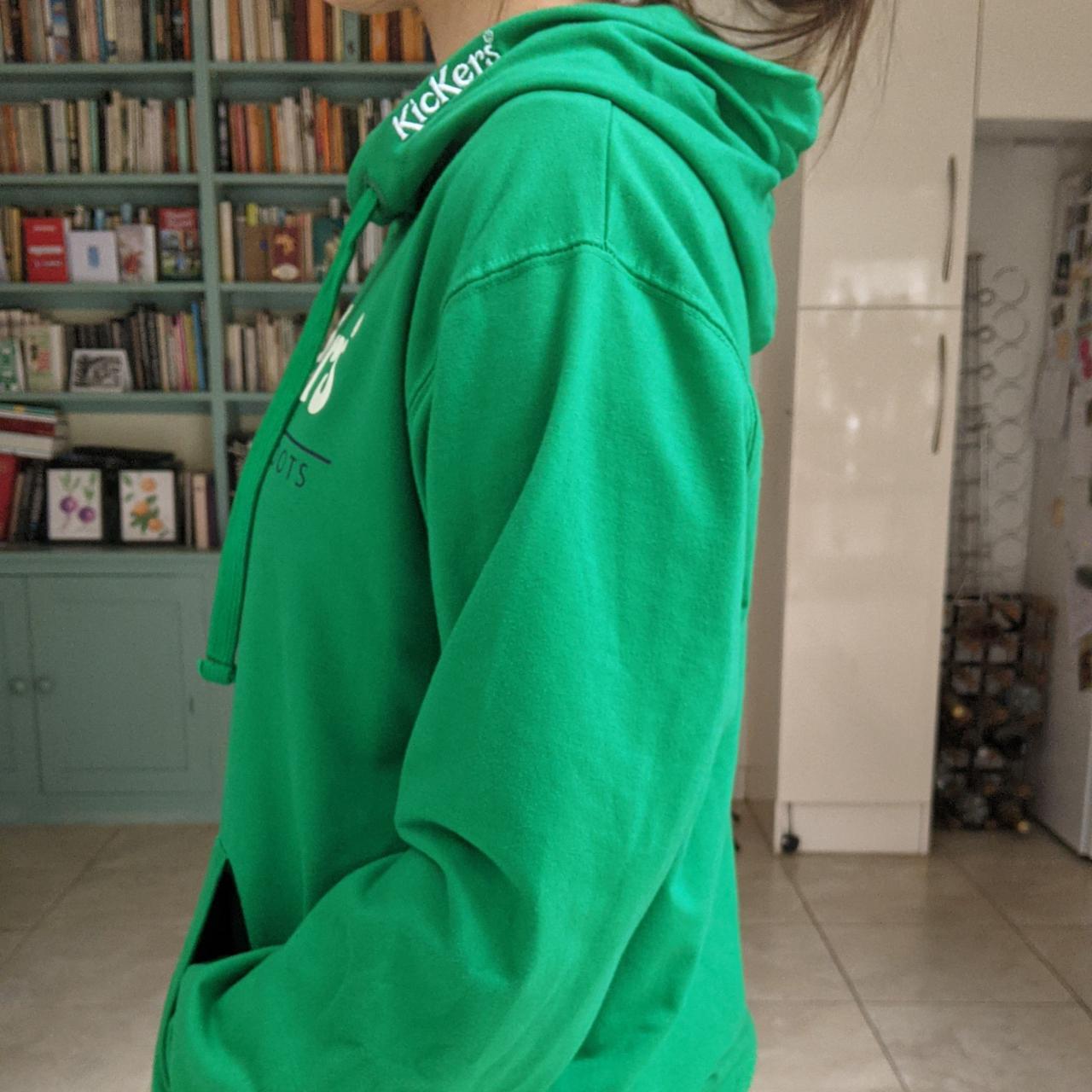 Comfy oversized unisex green Kickers hoodie, perfect... - Depop