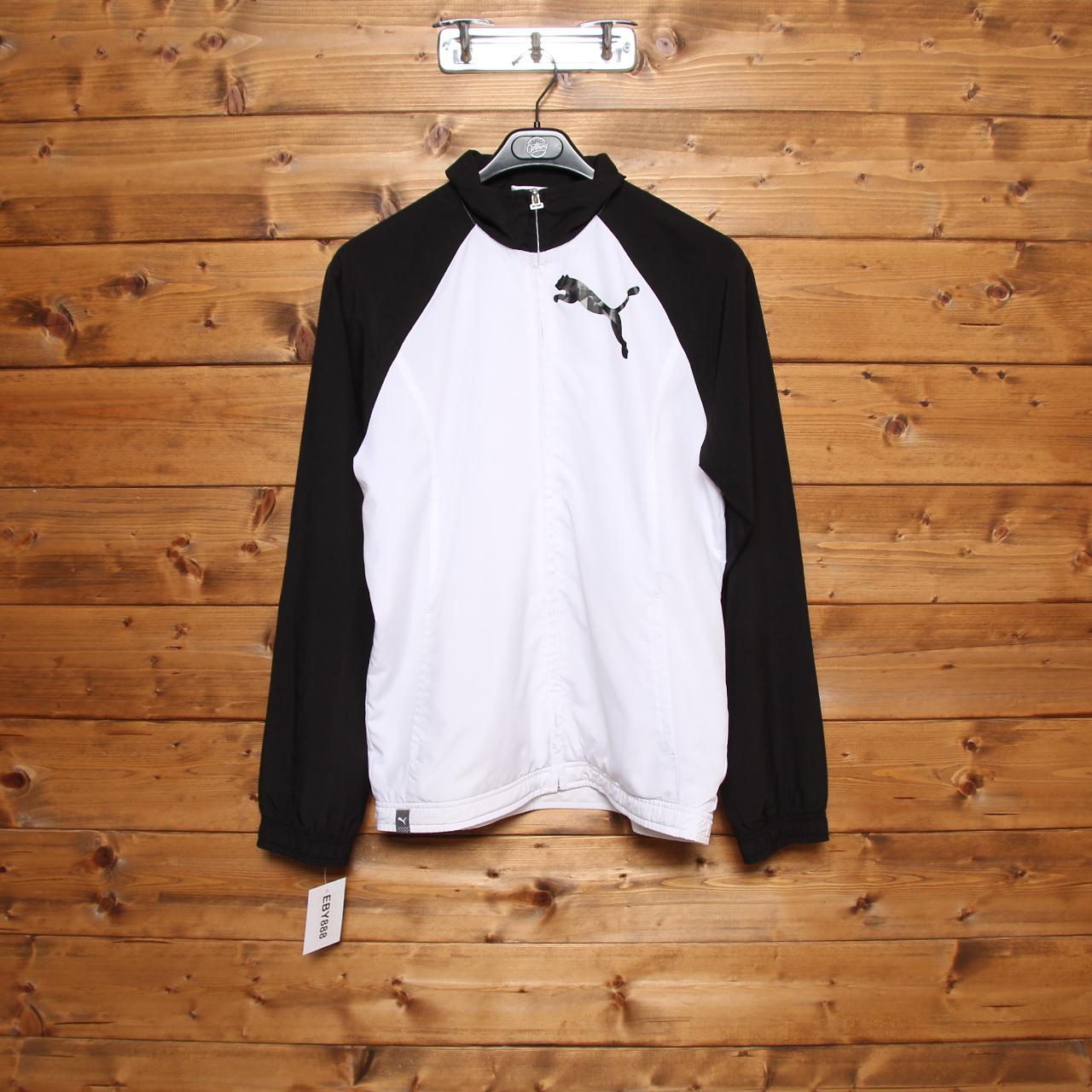 Track Top PUMA Vintage Unisex Usato TG 44/46 Bianco... - Depop