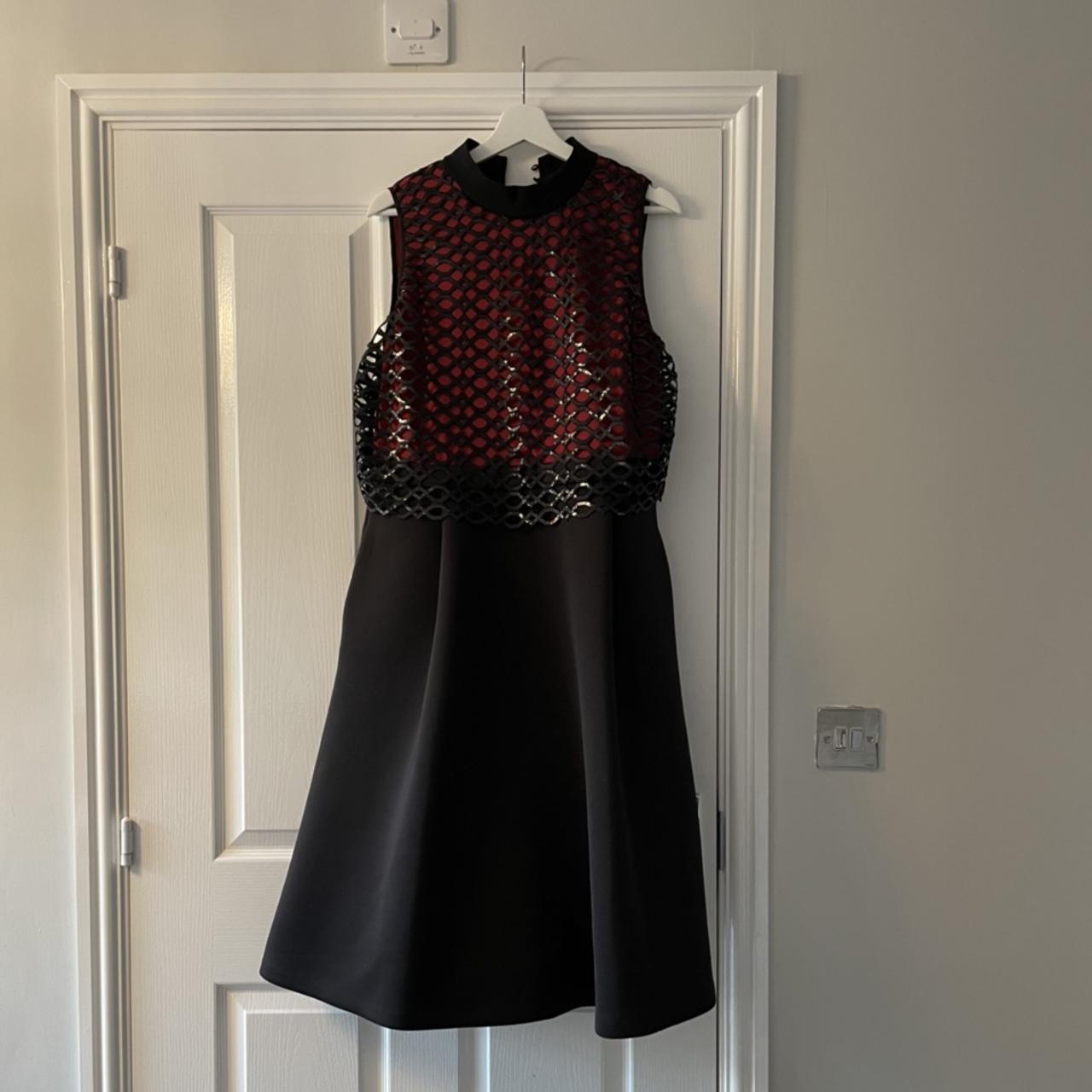 RED AND BLACK PRINCIPLES DRESS SIZE 16 BRAND NEW... - Depop