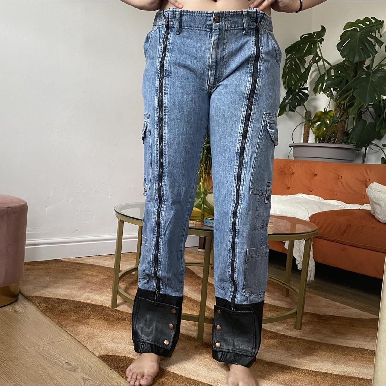 Super fun quirky vintage jeans Size 12 W32 Good... - Depop