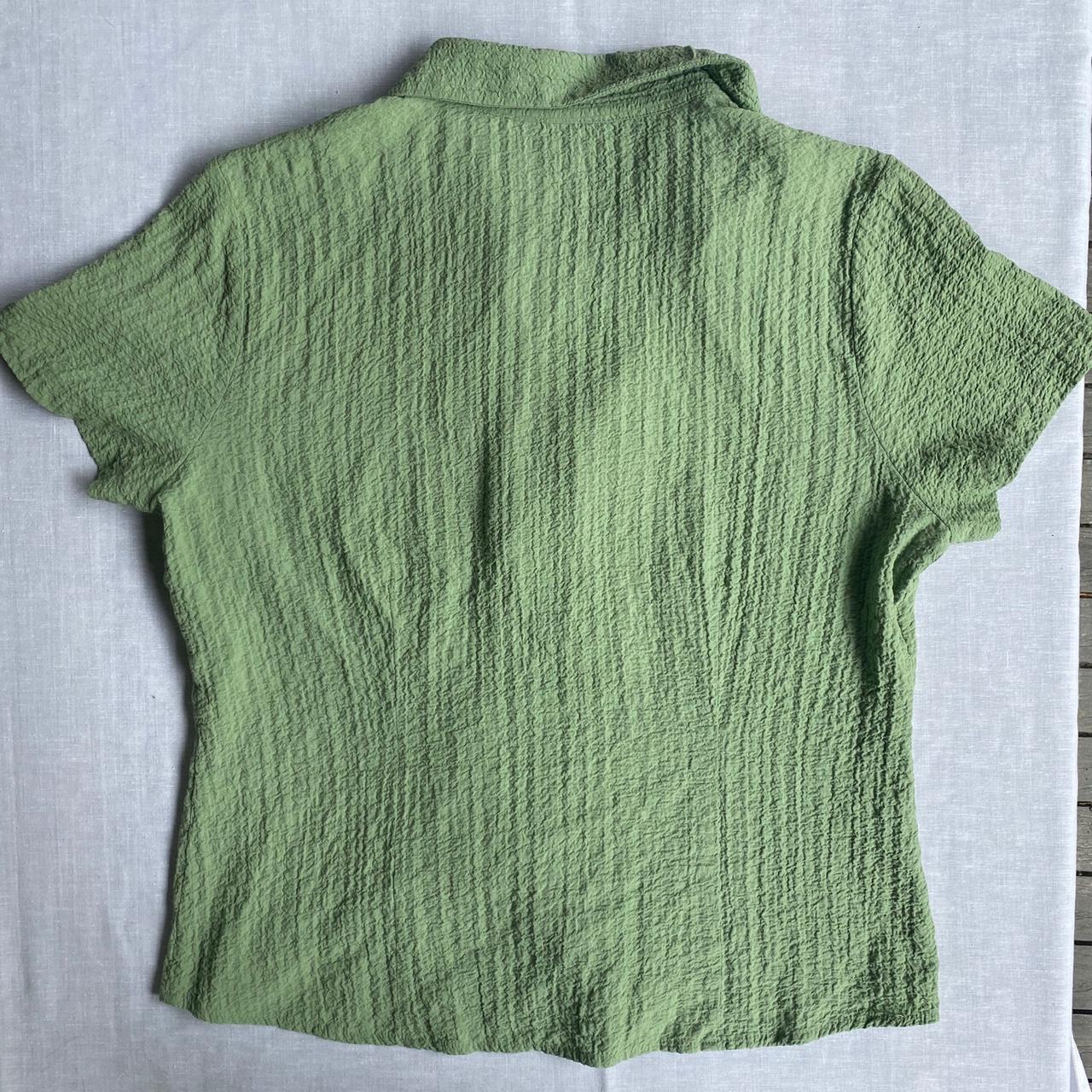 Sage Green Textured Blouse 🍃 A light and soft... - Depop