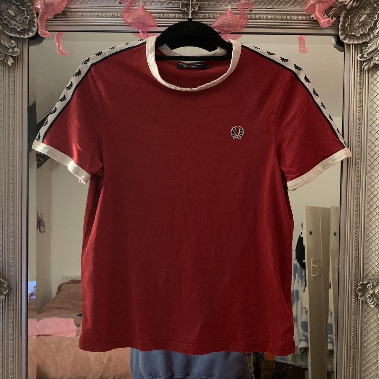 Fred Perry Women's Red T-shirt | Depop