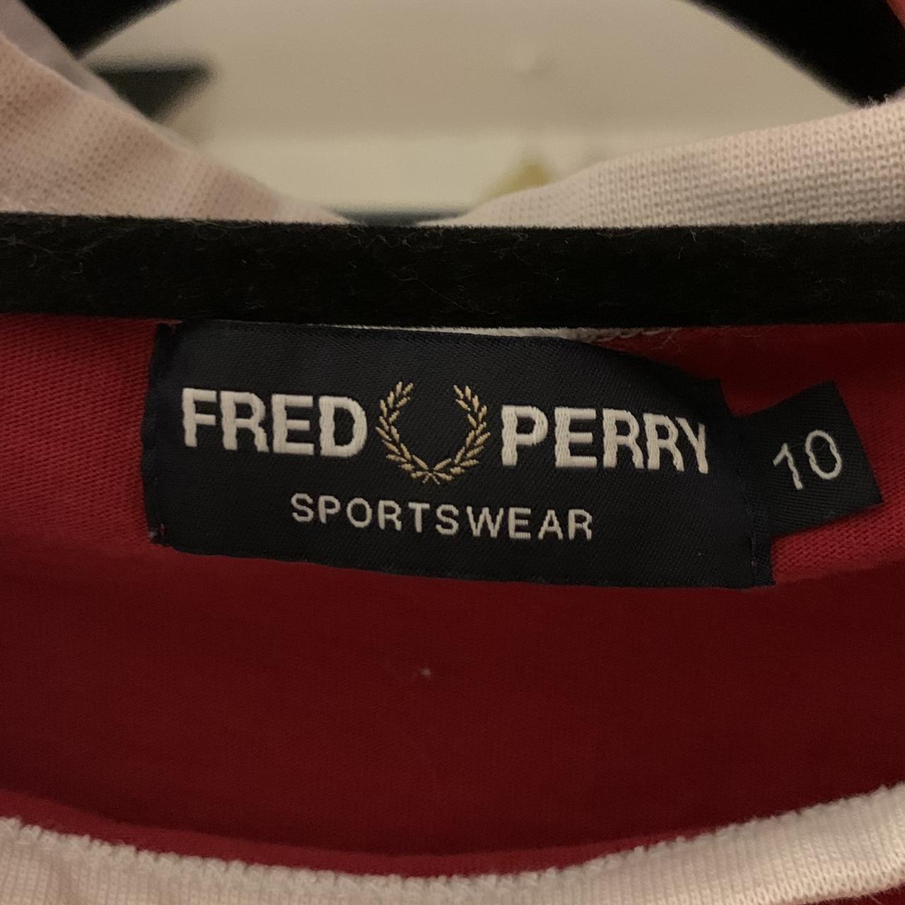 Fred Perry Women's Red T-shirt | Depop
