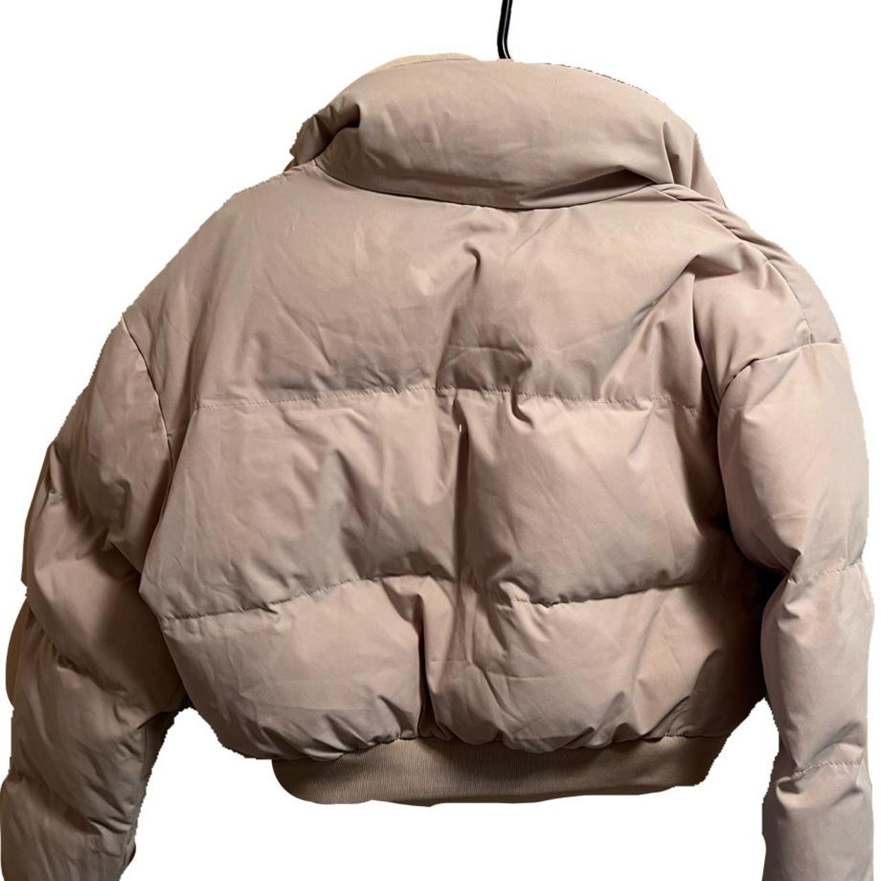 Tan puffer jacket from Princess Polly -labeled a... - Depop