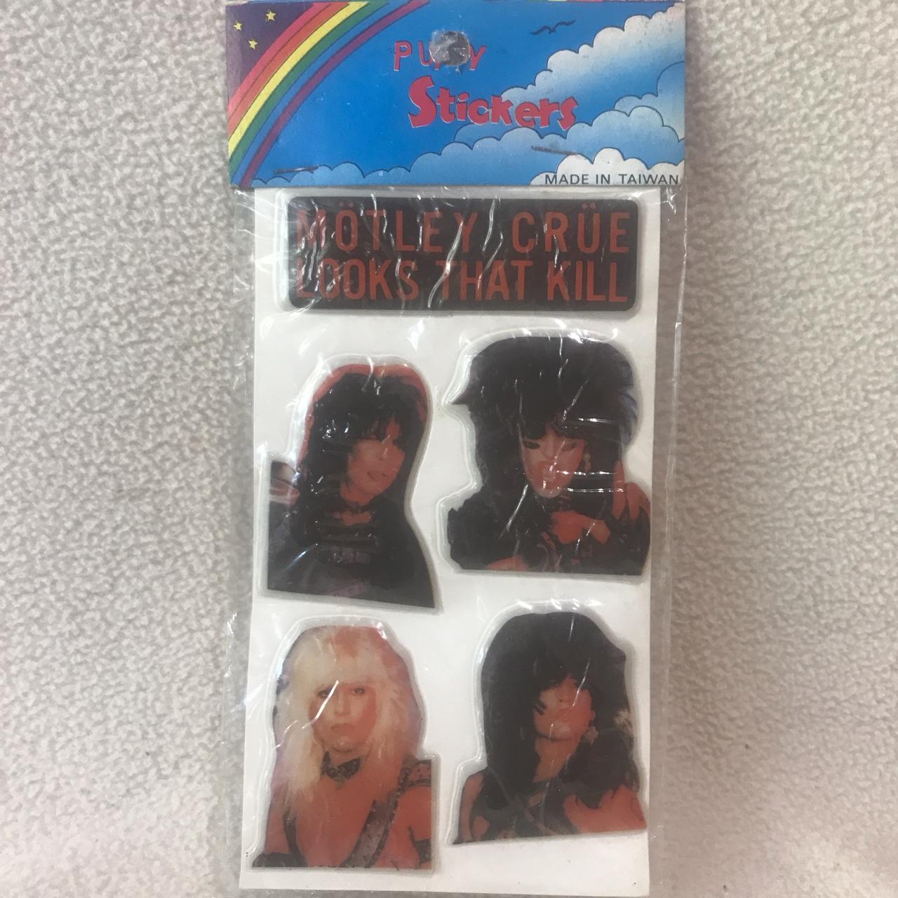 BACK IN VINTAGE/Motley Crue 1983 Puffy Stickers,... - Depop