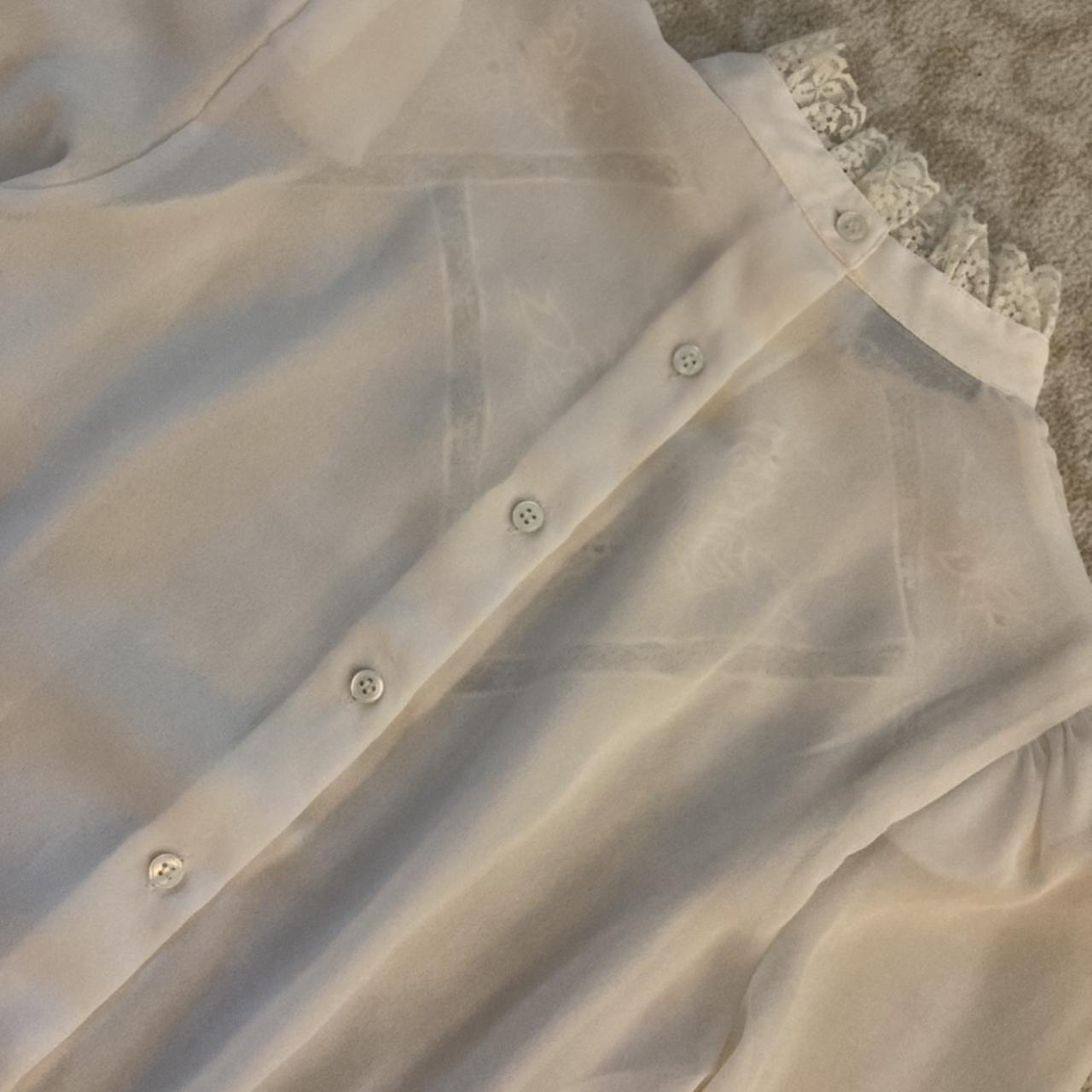 1980s Vintage Victorian Inspired Romantic Ruffled... - Depop