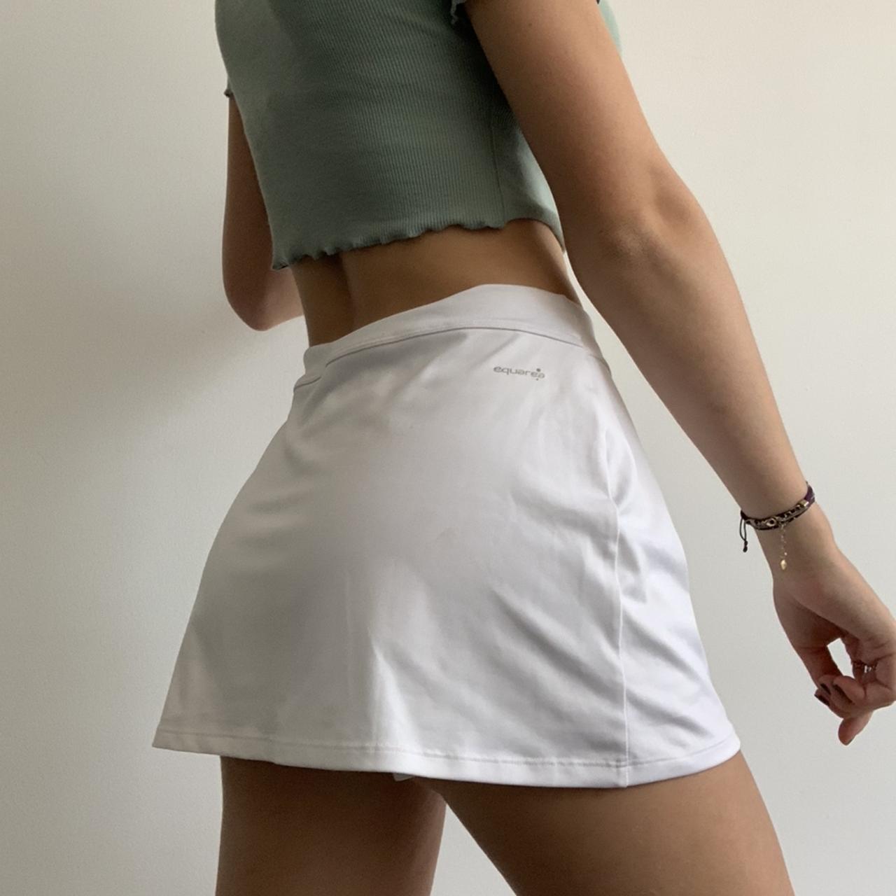 white skort rly trendy rn selling cheap xx perfect... - Depop