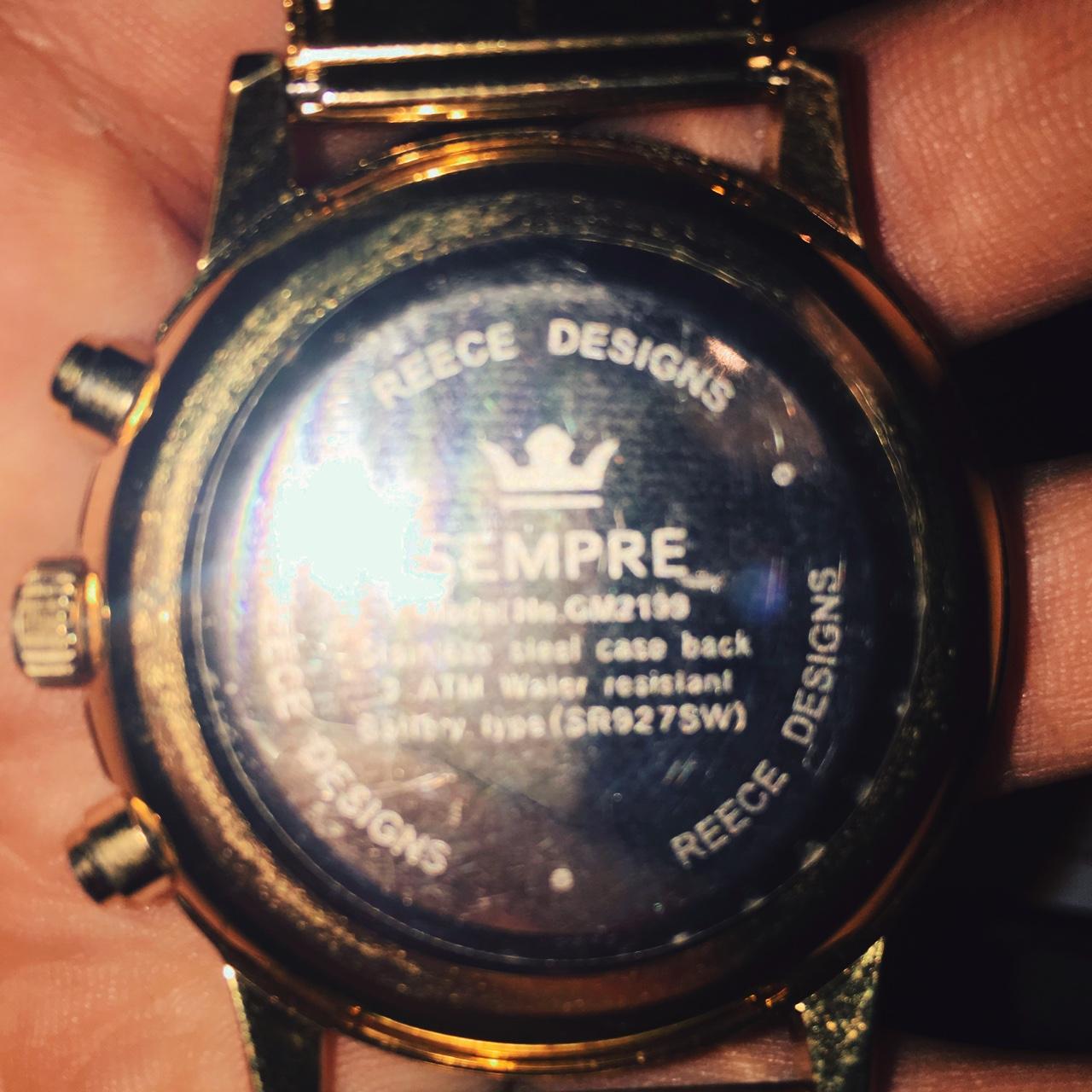 Mens sempre gold chronograph watch brand new - Depop