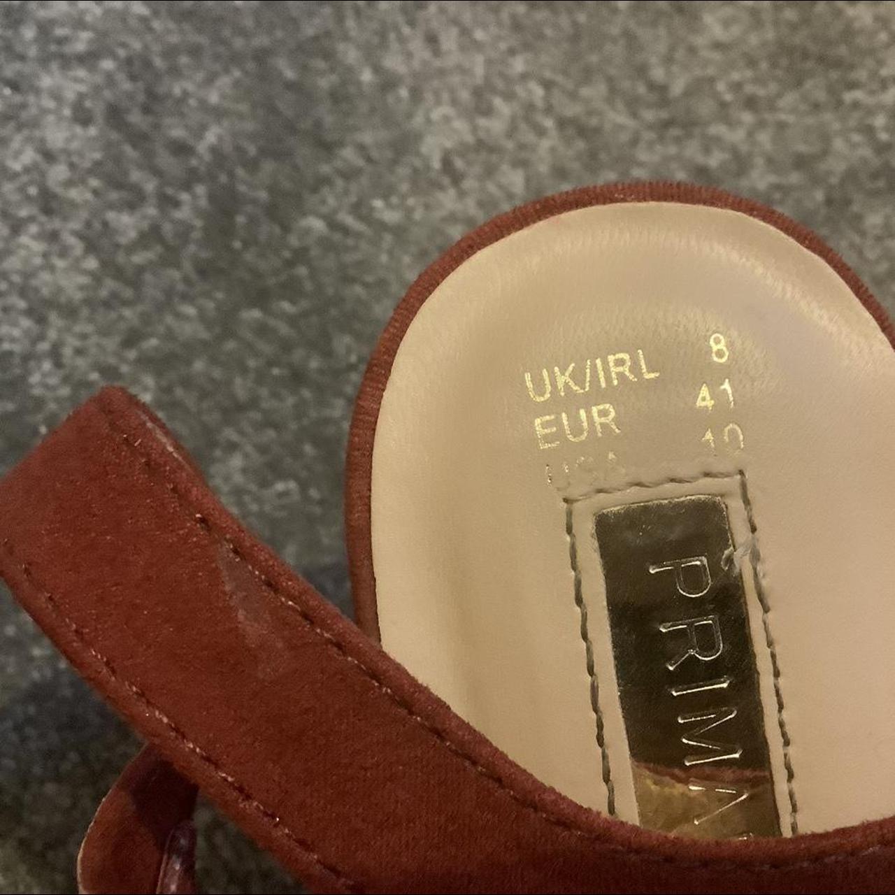 Primark Tan suede block heeled sandals size 8 - Depop