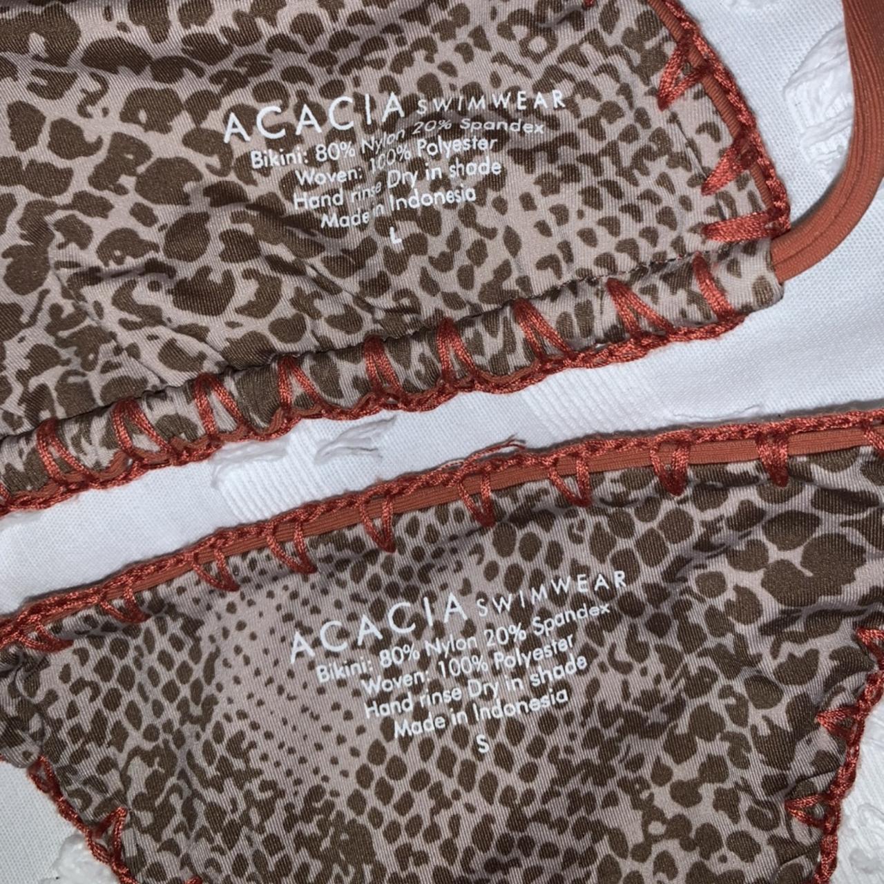 acacia swimwear rust crochet set large top small... - Depop