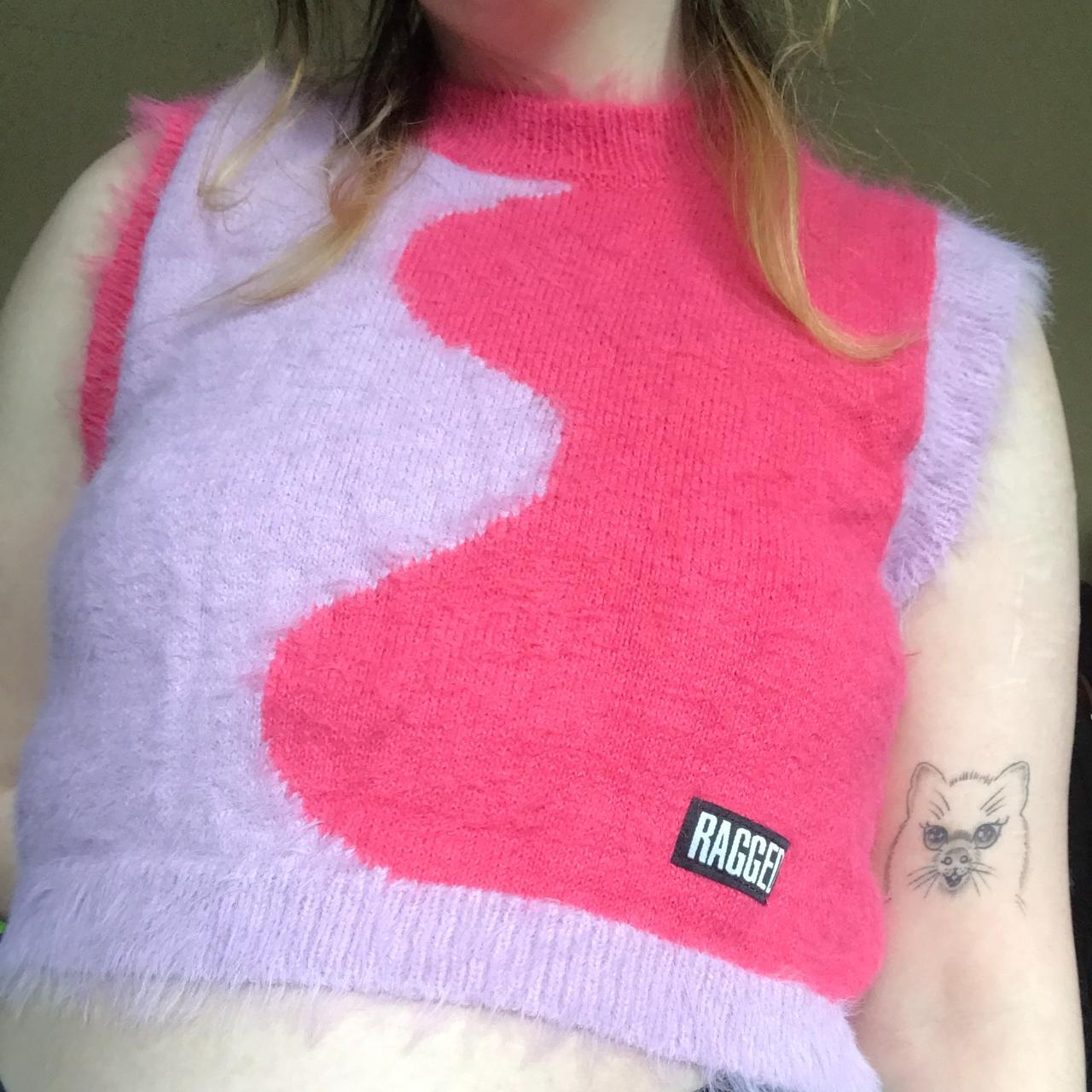 ragged priest pink and lilac "astral" vest in a size... | Depop