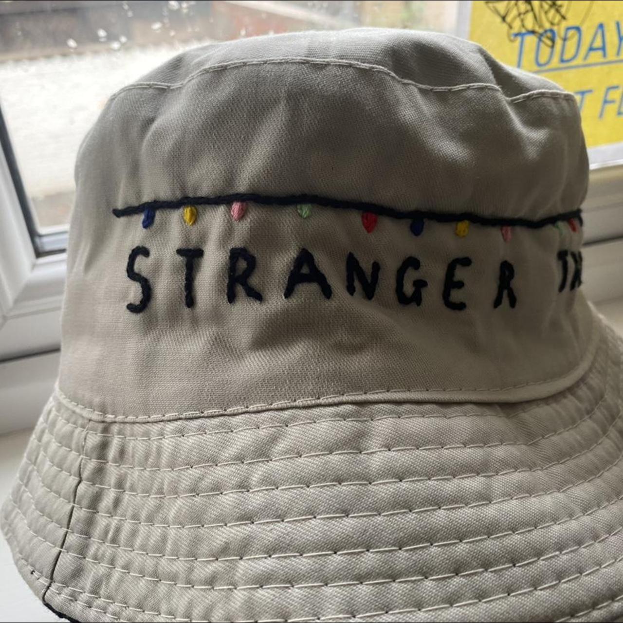 Stranger things embroidery bucket hat - Depop
