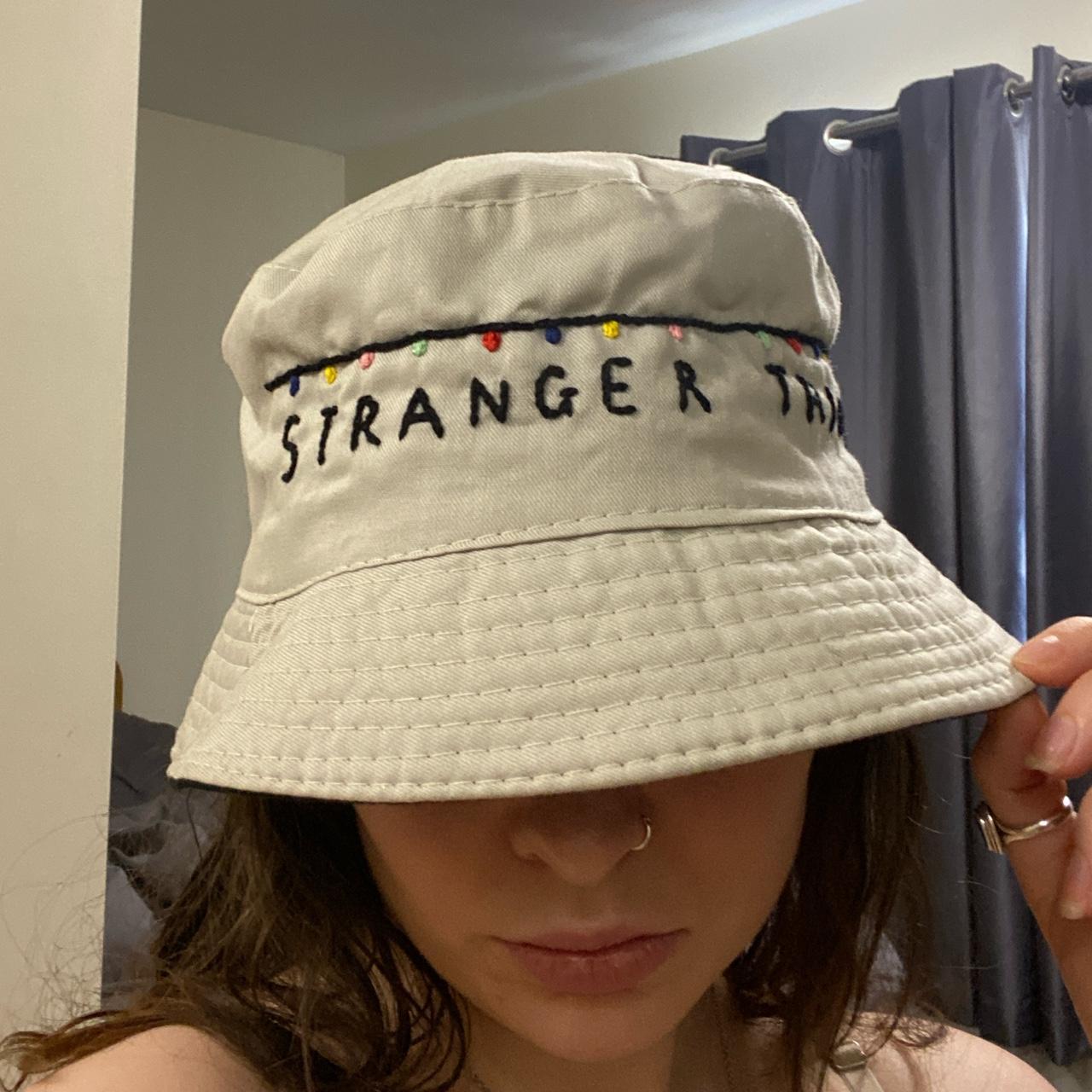 Stranger things embroidery bucket hat - Depop