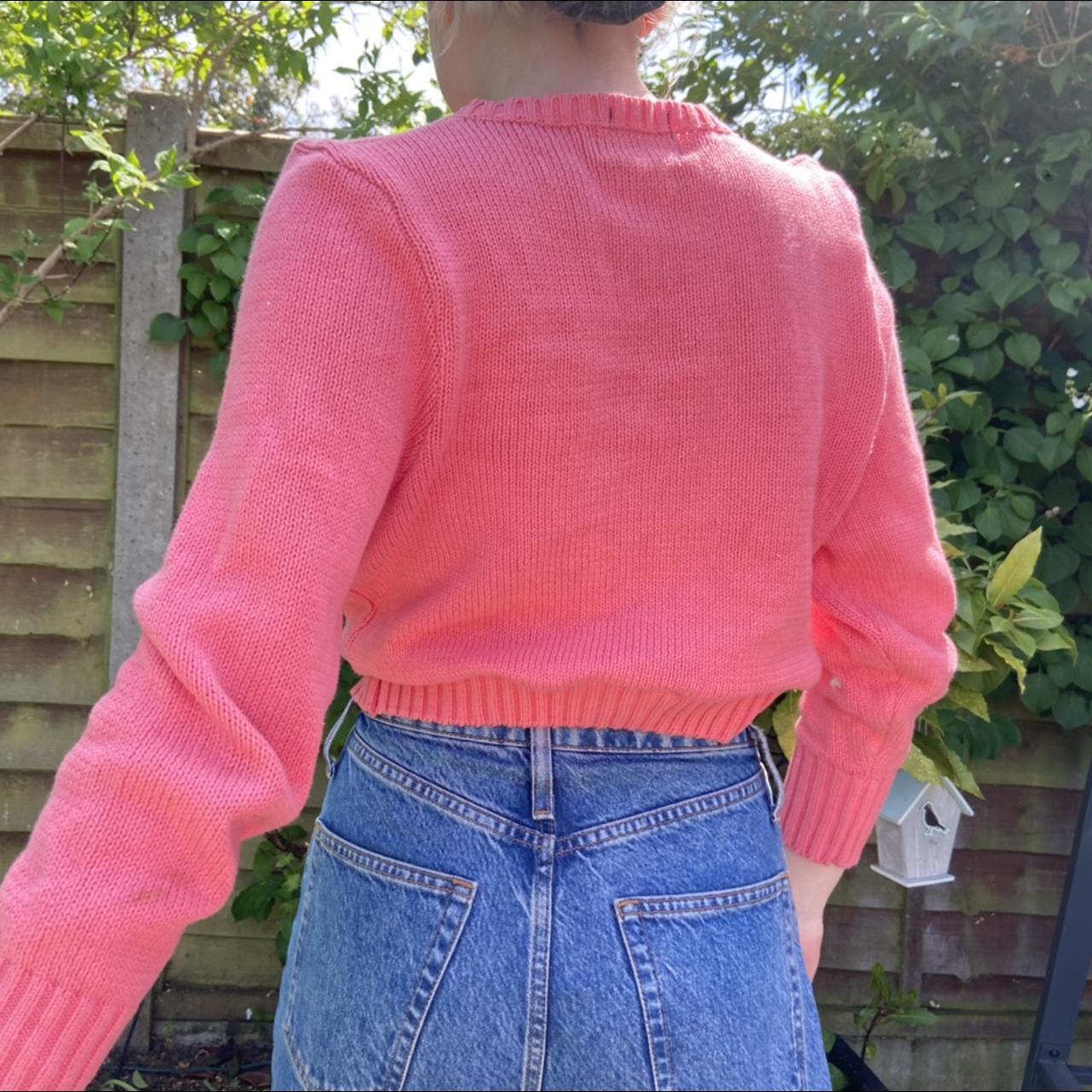 Funky Ralph Lauren pink crop jumper. PERFECT... - Depop