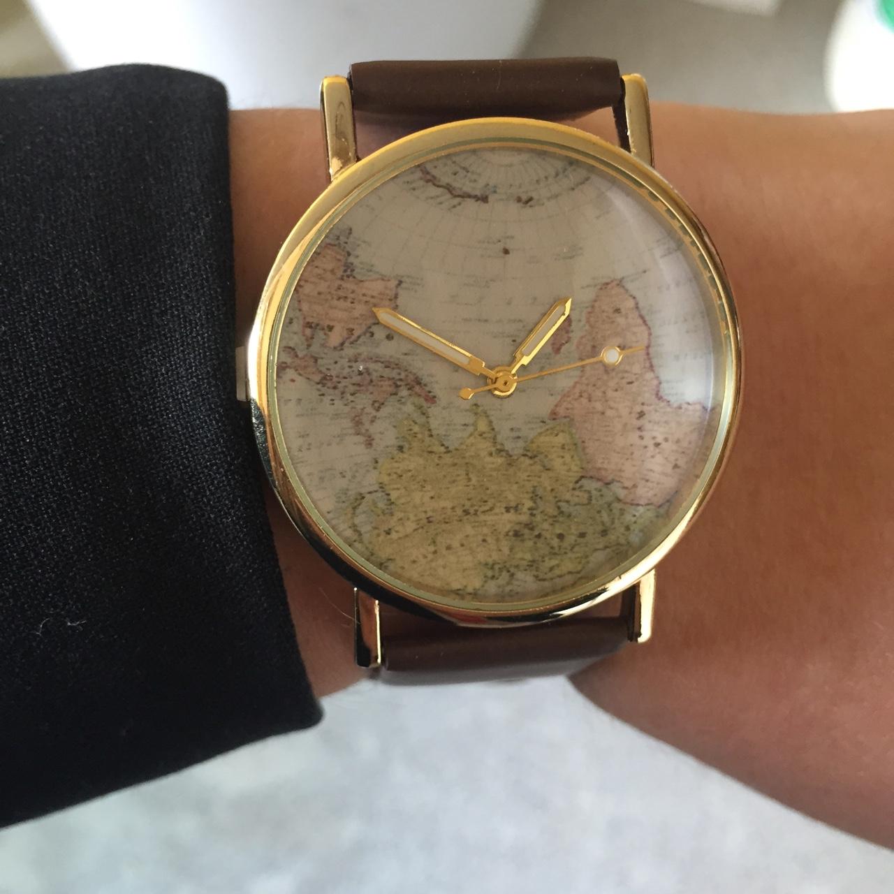 World map vintage watch. Brand new lush Mac... - Depop
