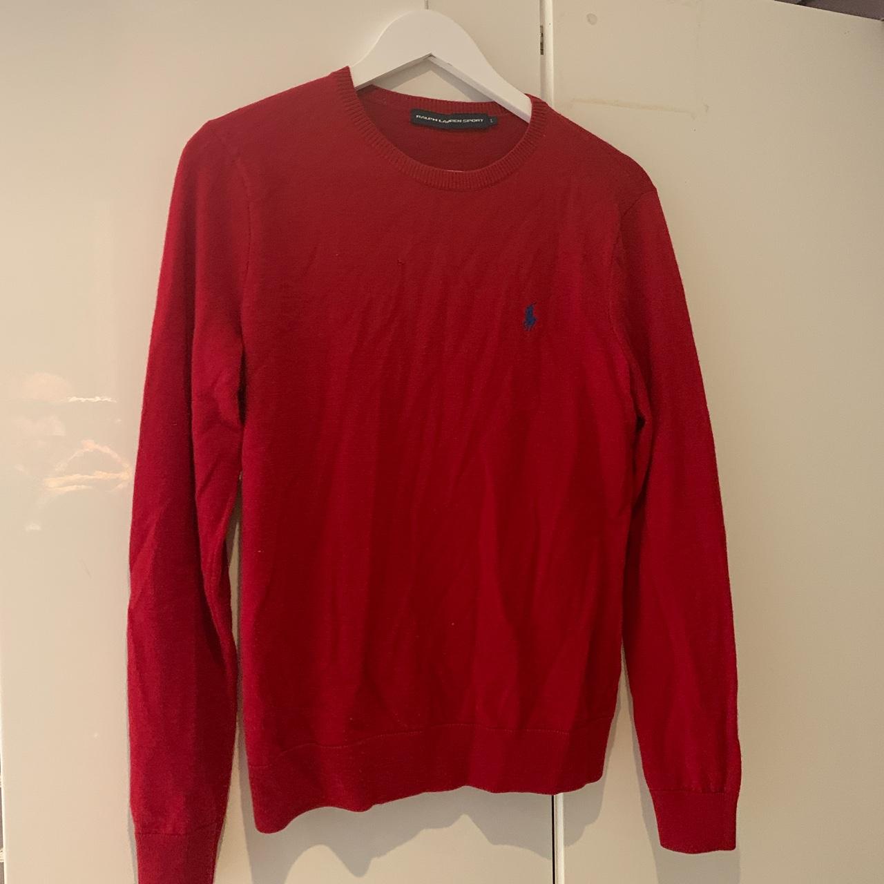 Ralph Lauren sport red long sleeve top. 100%... - Depop