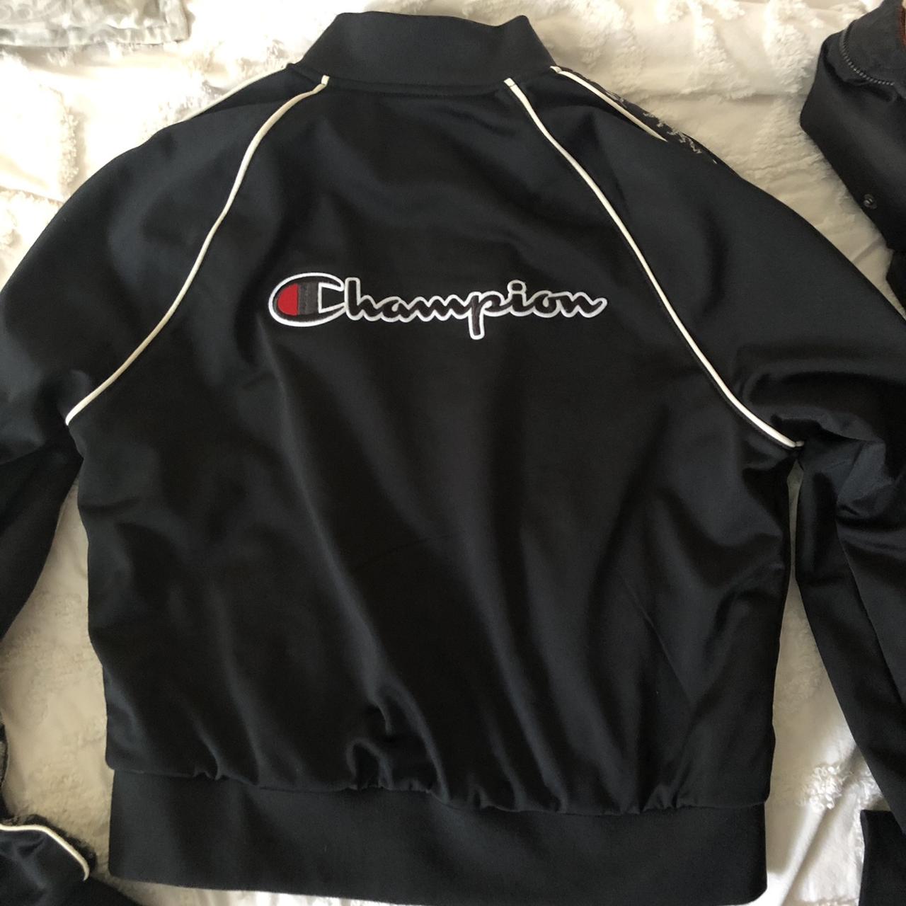 Champion track bomber jacket. Size M #champion... - Depop