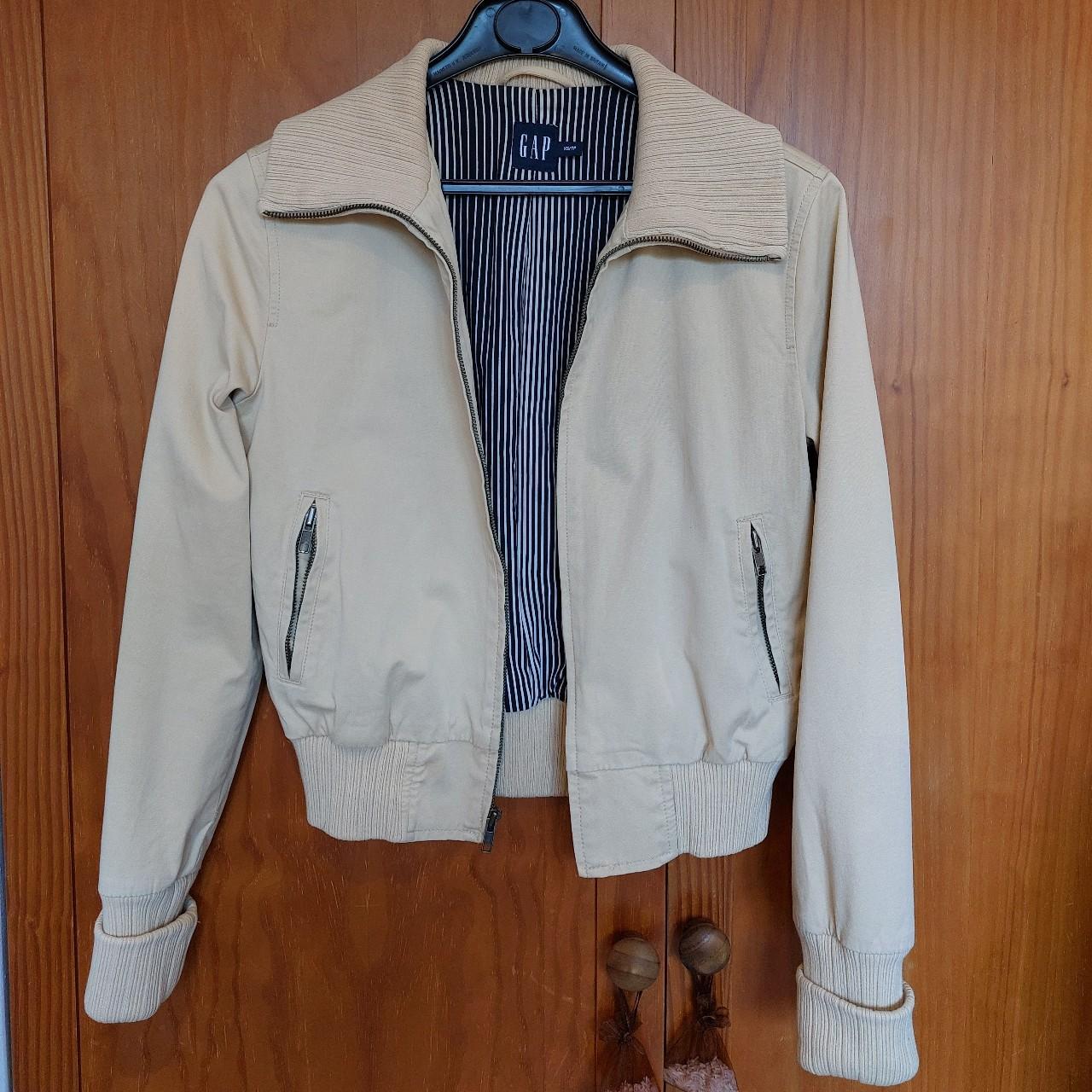Gap beige bomber jacket Size XS Great condition... - Depop