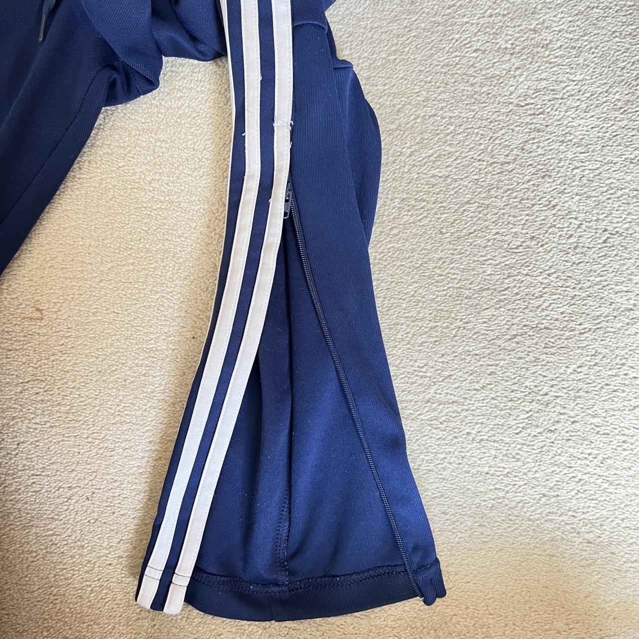Blue 3 Stripe adidas Trackies Zipped pockets and... - Depop